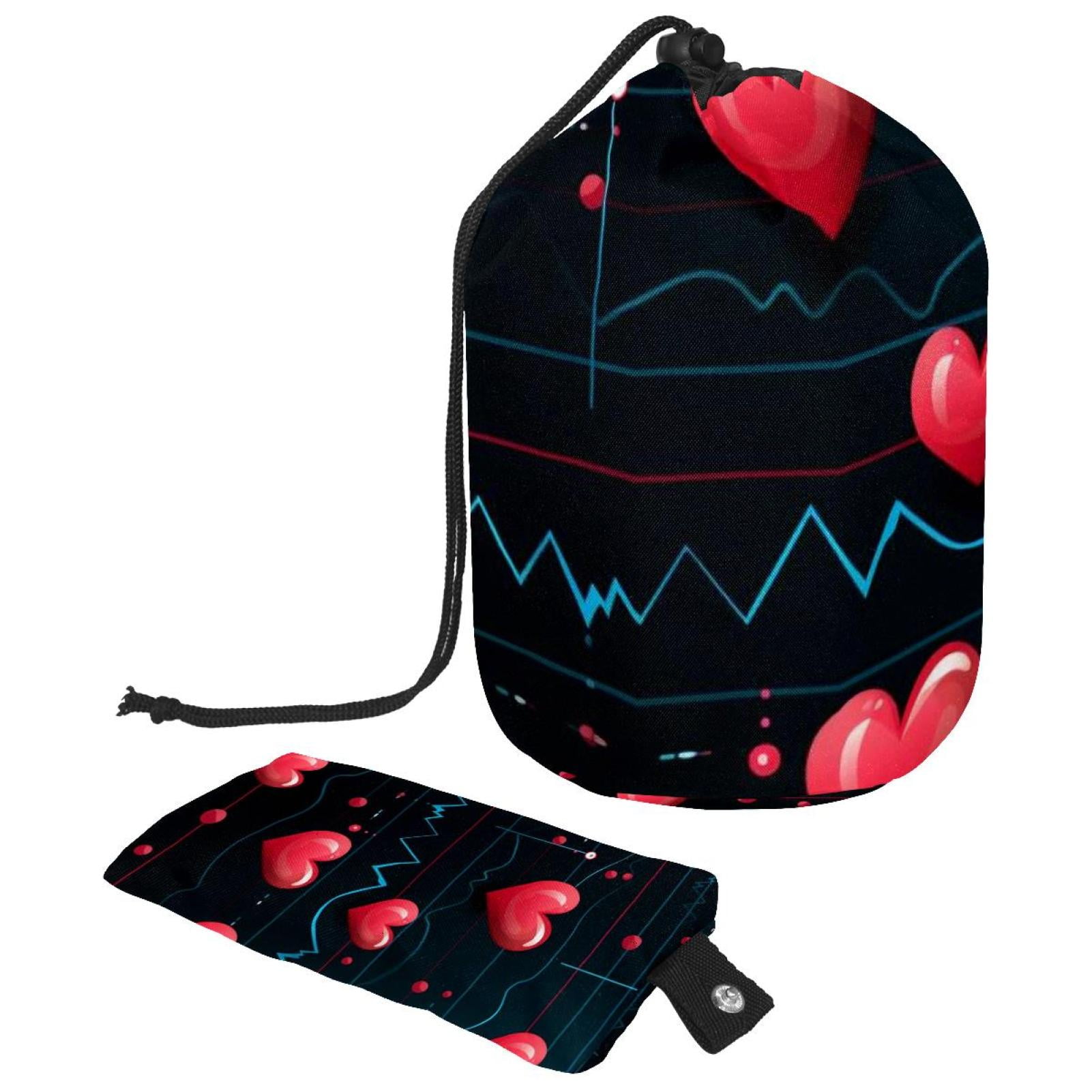 Electrocardiogram Portable Drawstring Foldable Travel Laundry Bags with ...
