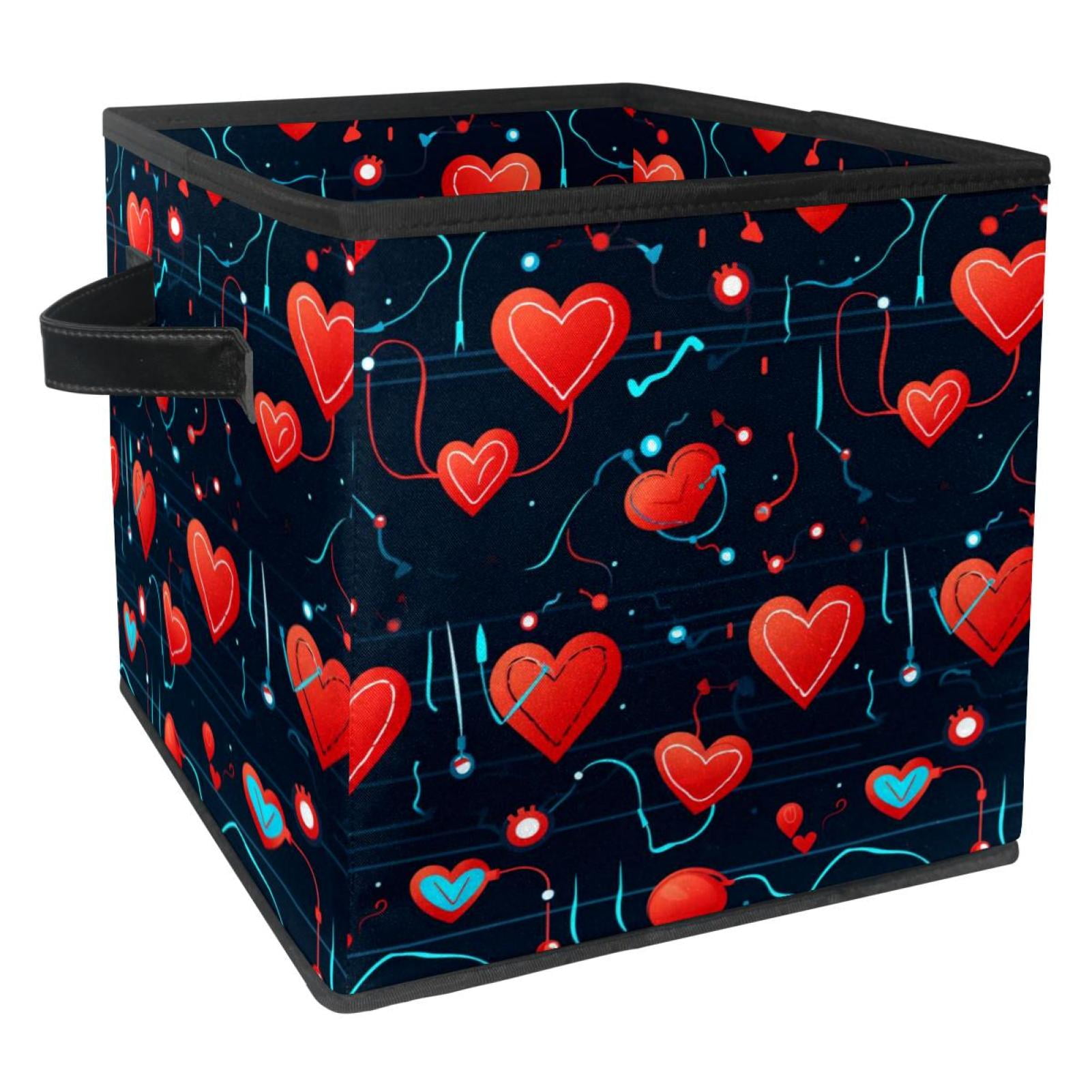 Electrocardiogram Storage Containers Foldable Basket with Handle, 10.8 ...