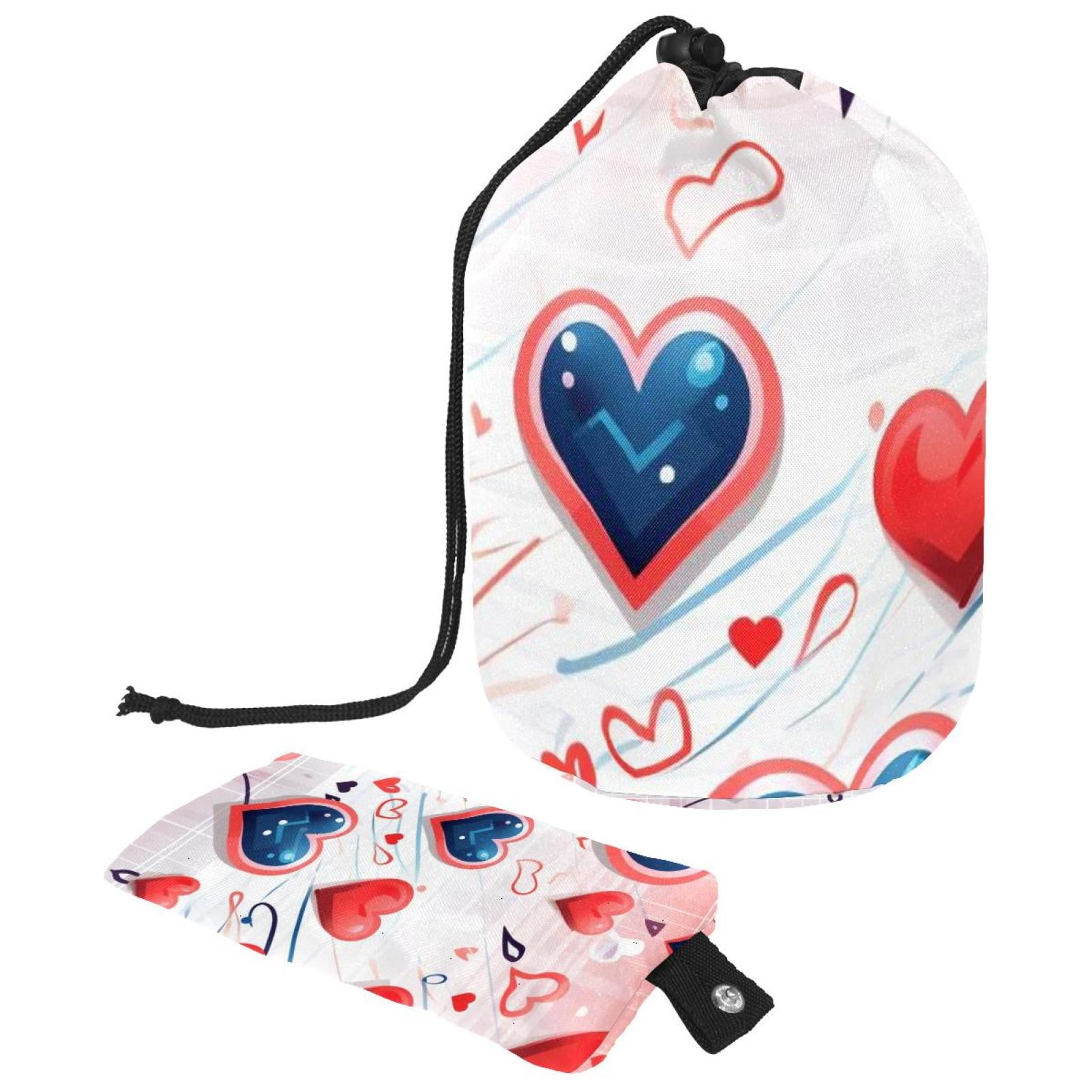 Electrocardiogram Travel Portable Drawstring Foldable Laundry Bag with ...