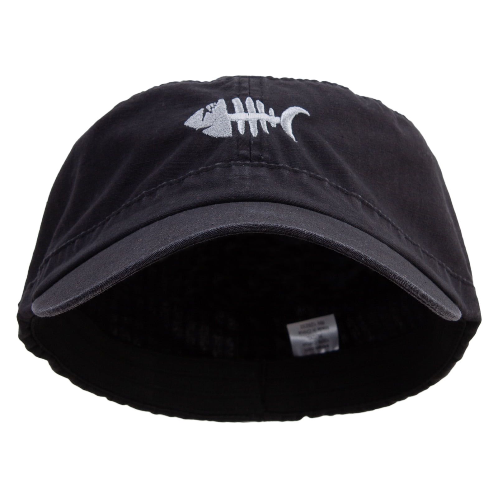 Electrocuted Fish Embroidered Big Size Fitted Ripstop Cotton Military ...