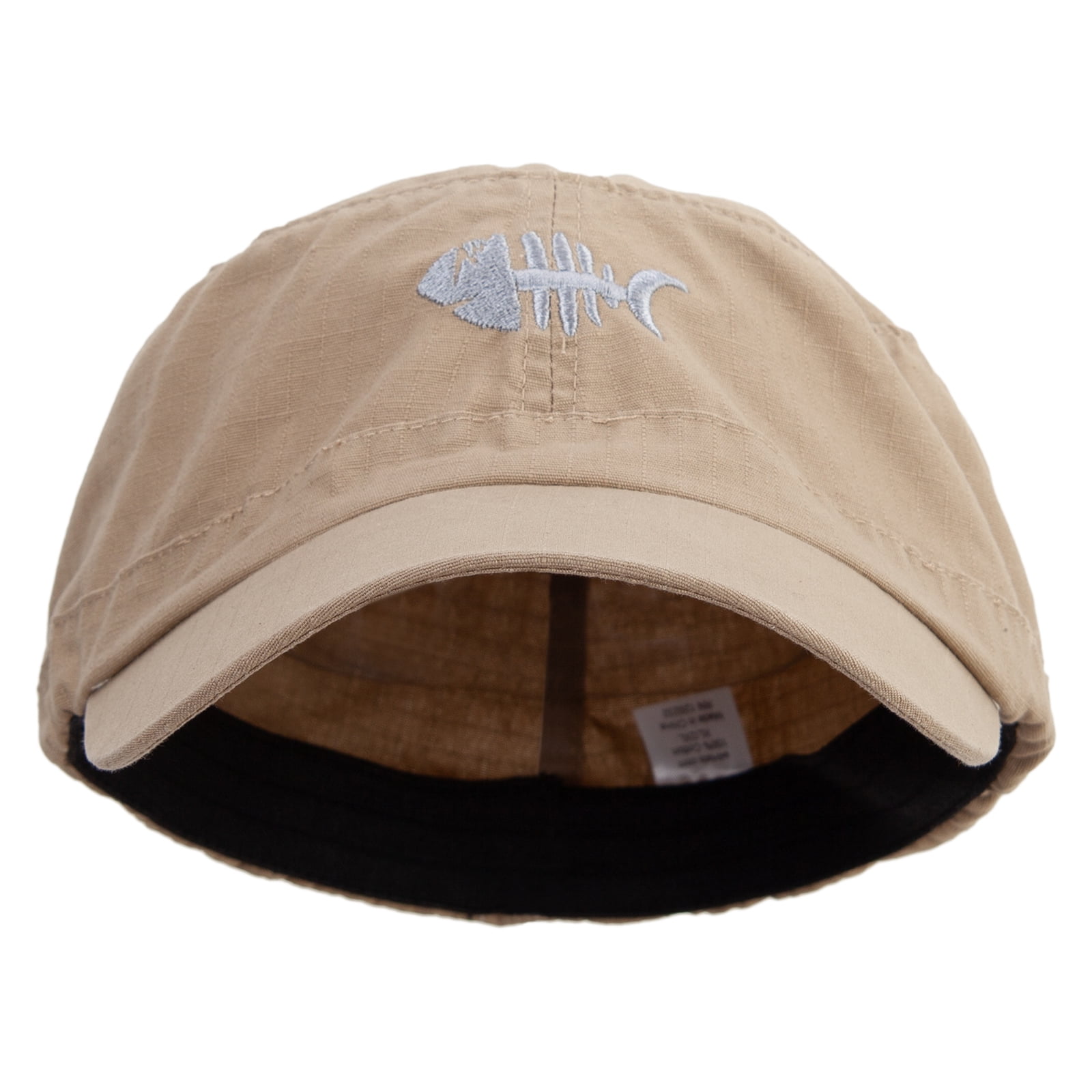 Electrocuted Fish Embroidered Big Size Fitted Ripstop Cotton Military ...