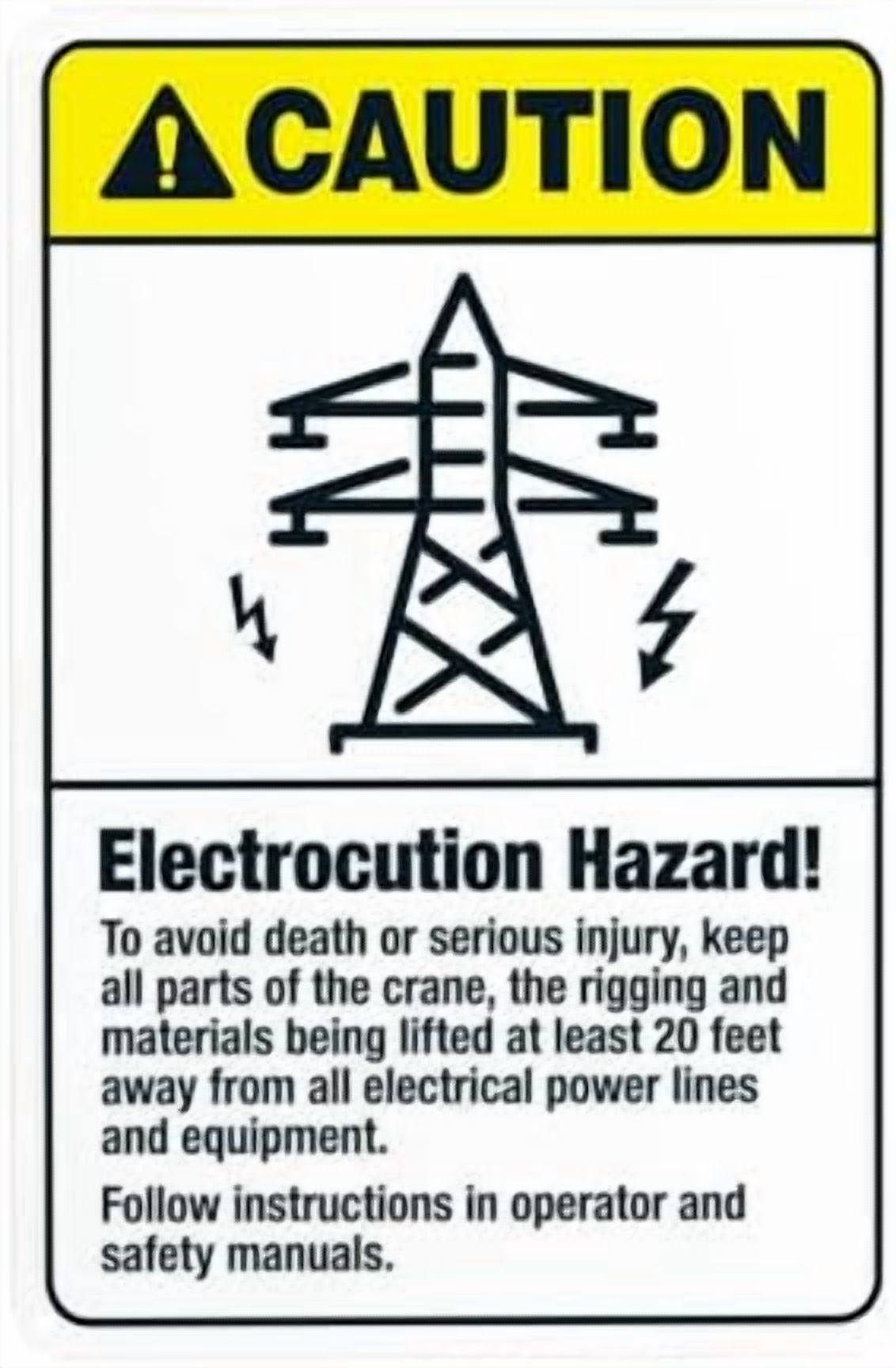 Electrocution Hazard To Avoid Death Or Serious Injury Warning Sign ...