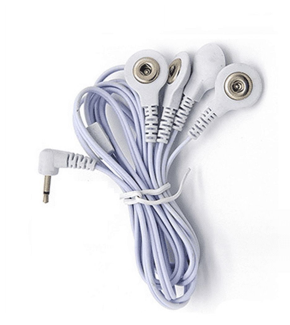 Electrode Wires, 3.5mm 4 in 1 Snap Replacement Cable Lead Wires ...