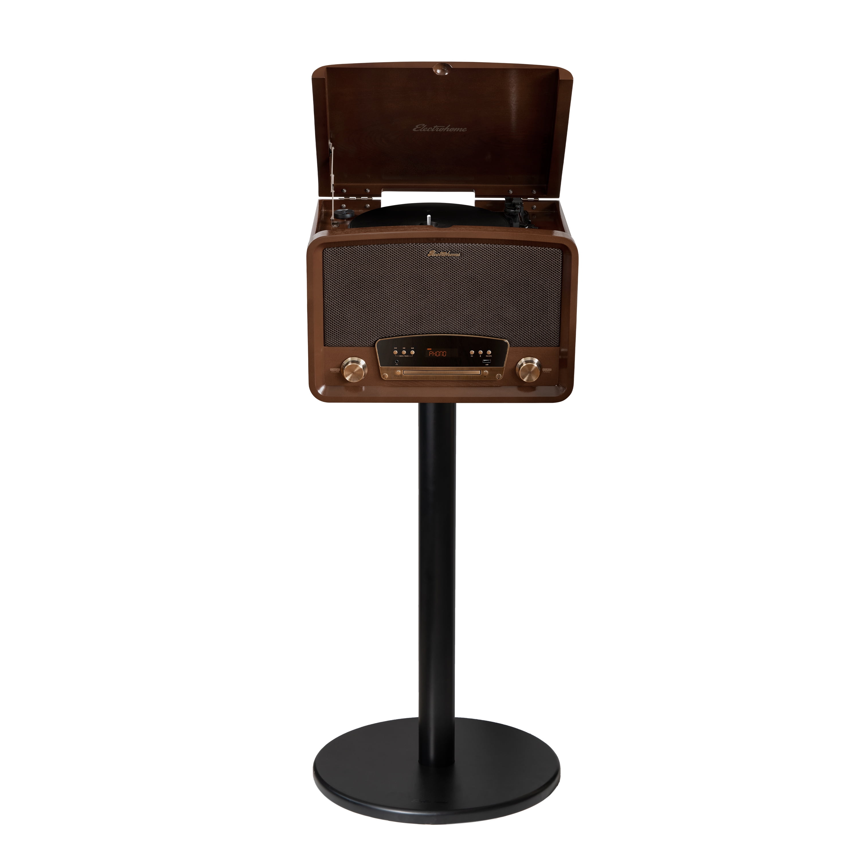 Electrohome 7-in-1 Vintage Vinyl Record Player Stereo System with 3 ...