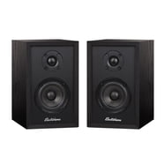 LONPOO Passive Bookshelf Speaker, 75W x 2 Classic Wooden Loudspeaker ...