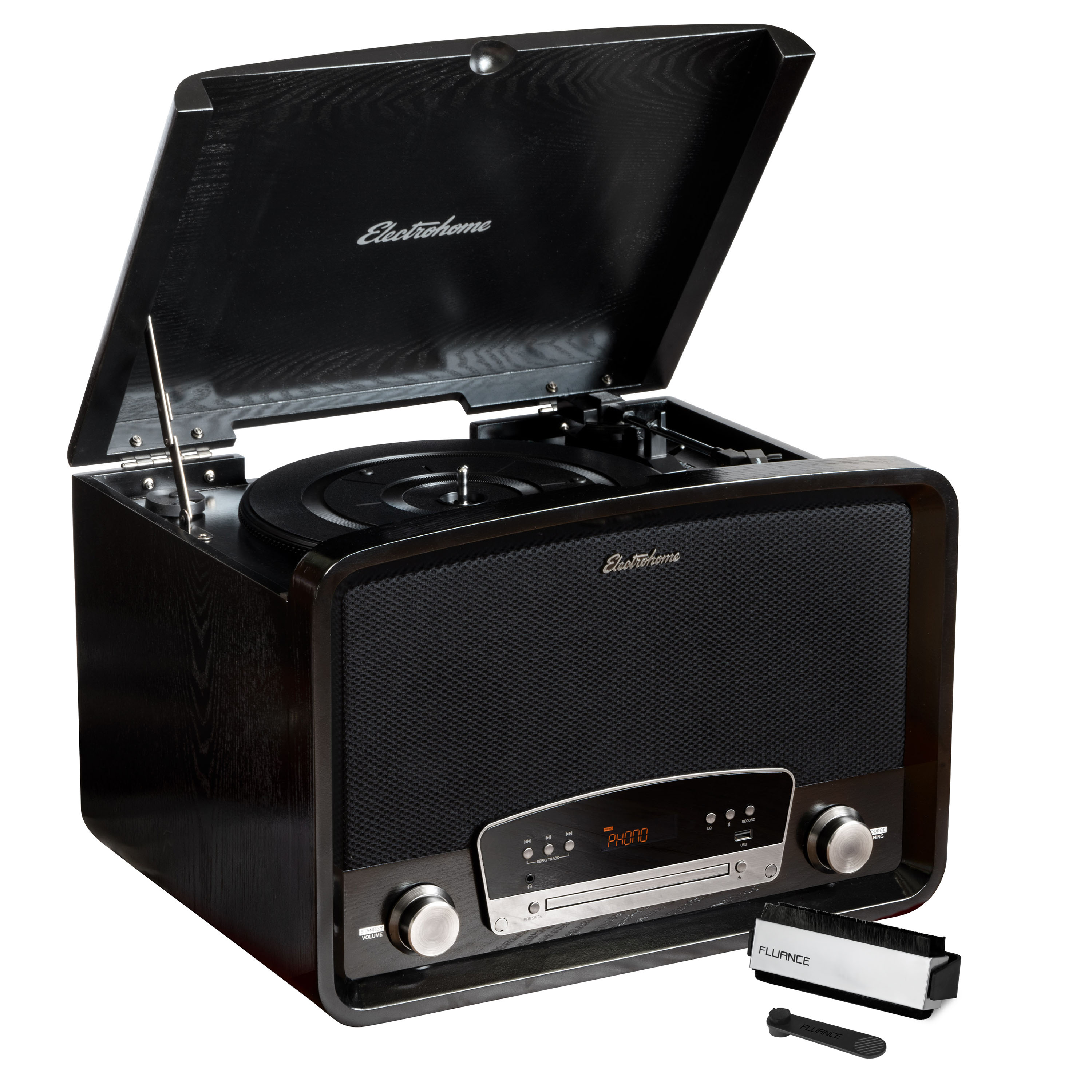 Electrohome Kingston 7-in-1 Vintage Vinyl Record Player - 3-Speed ...