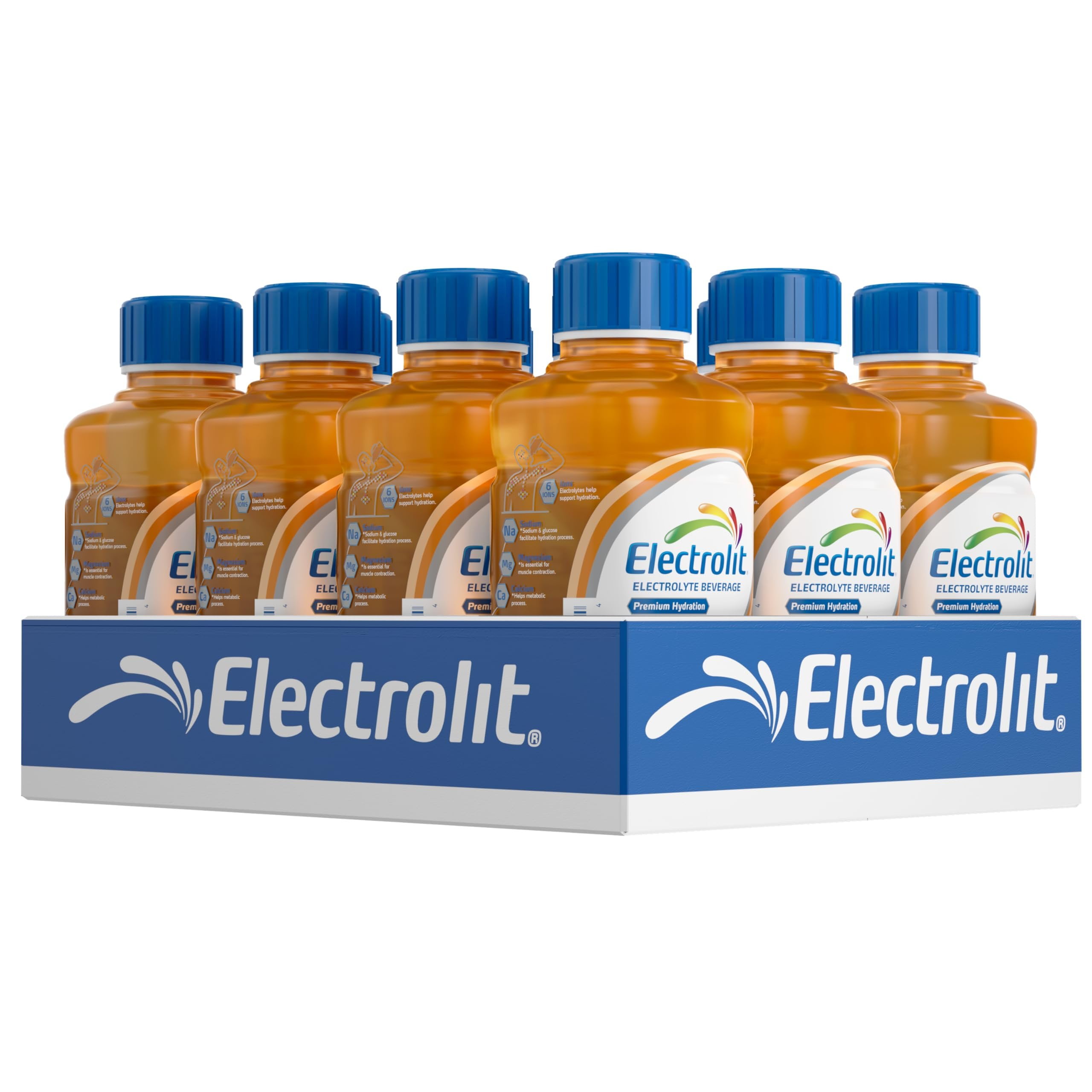 Electrolit, Electrolyte Beverage, Orange, 21 Fl Oz bottle (Pack of 12 ...