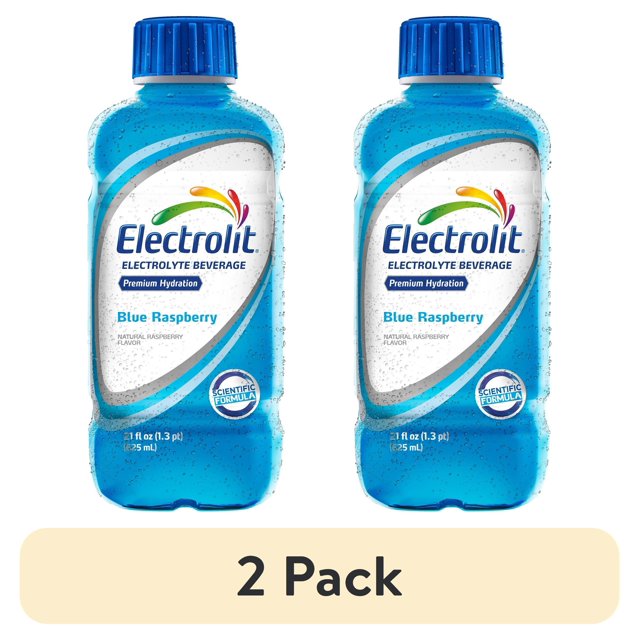 (2 pack) Electrolit Electrolyte Drink, Blue Raspberry, 21.0 oz Bottle ...