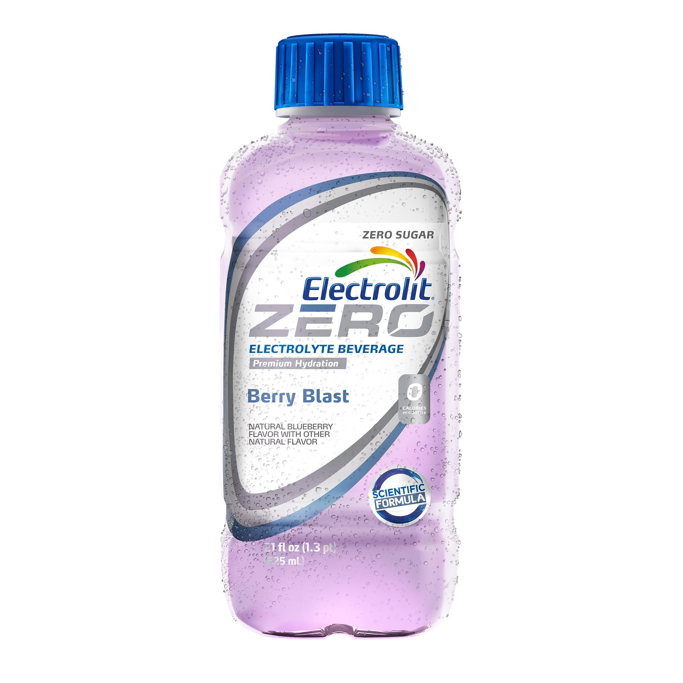 Electrolit ZERO Electrolyte Drink, Berry Blast, 21.0 oz Bottle ...