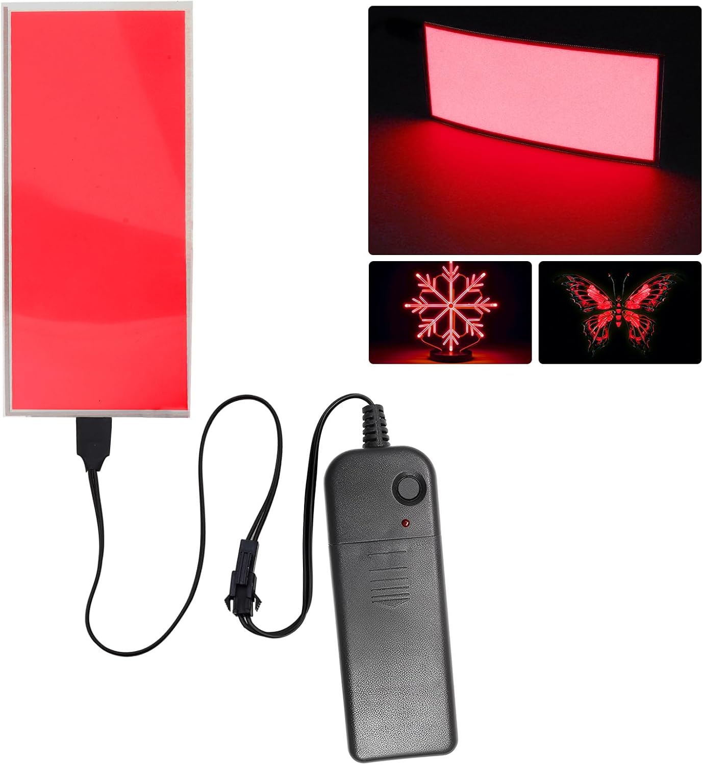 Electroluminescent EL Panel Light、Sheet DIY EL Cuttable、12cm x 5cm ...