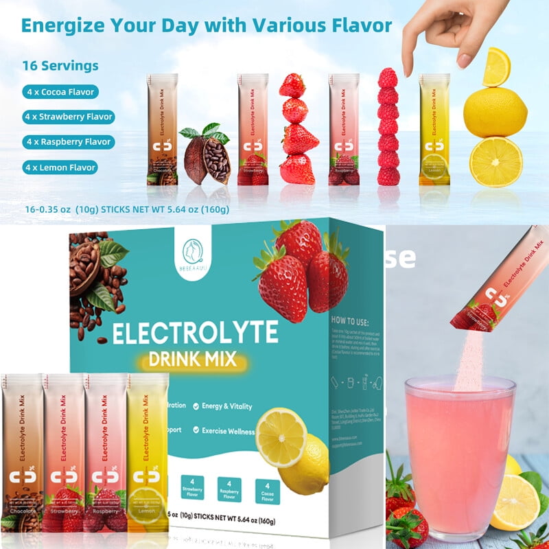 Electrolyte Complex Drink Mix Hydration Electrolytes Powder 16 Packets ...