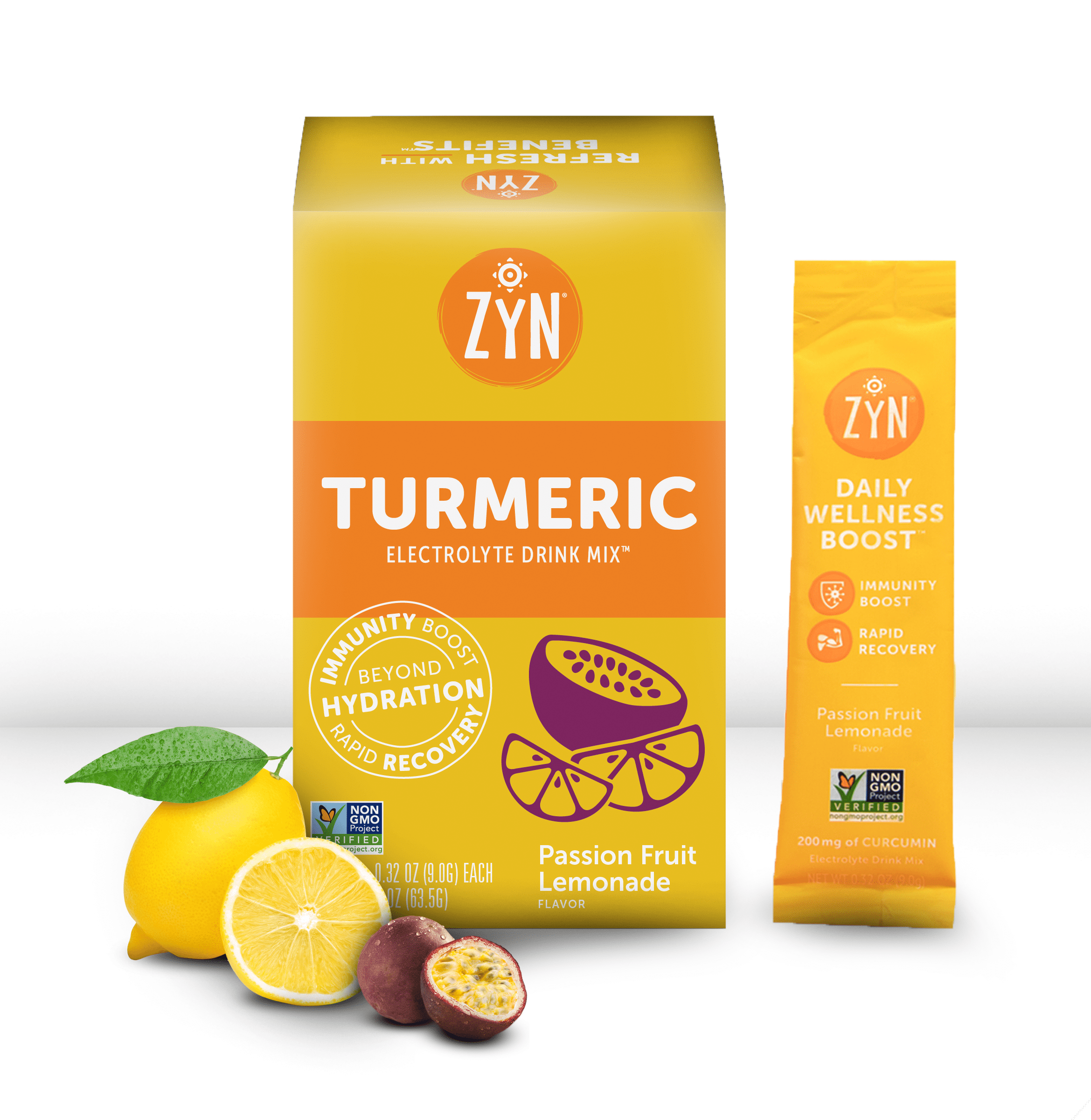 Electrolyte Drink Mix Hydration Packets by ZYN | Passionfruit Lemonade ...