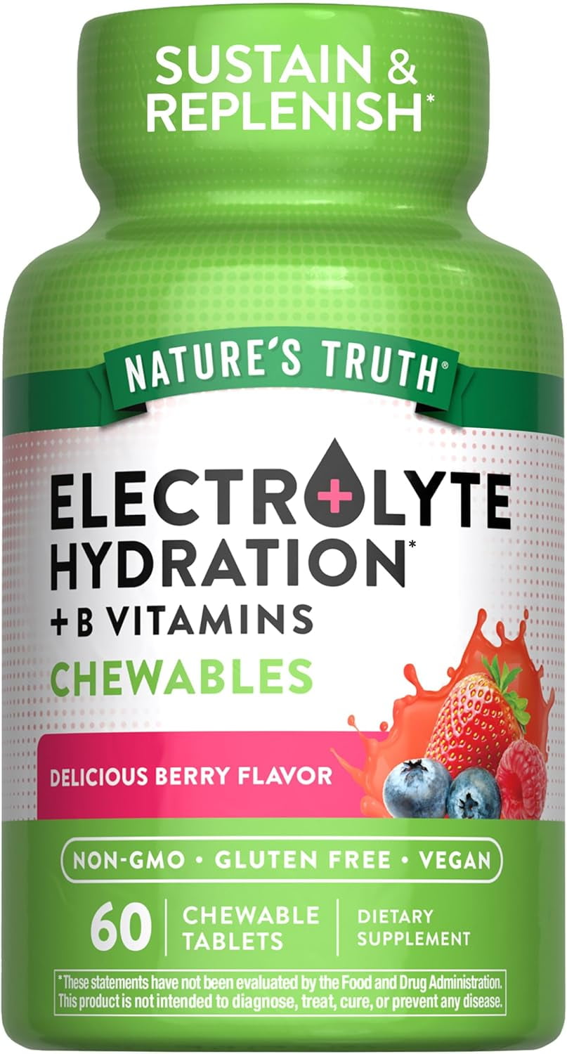 Electrolyte Tablets, Berry Flavor, 60 Count – Hydration Supplement by ...