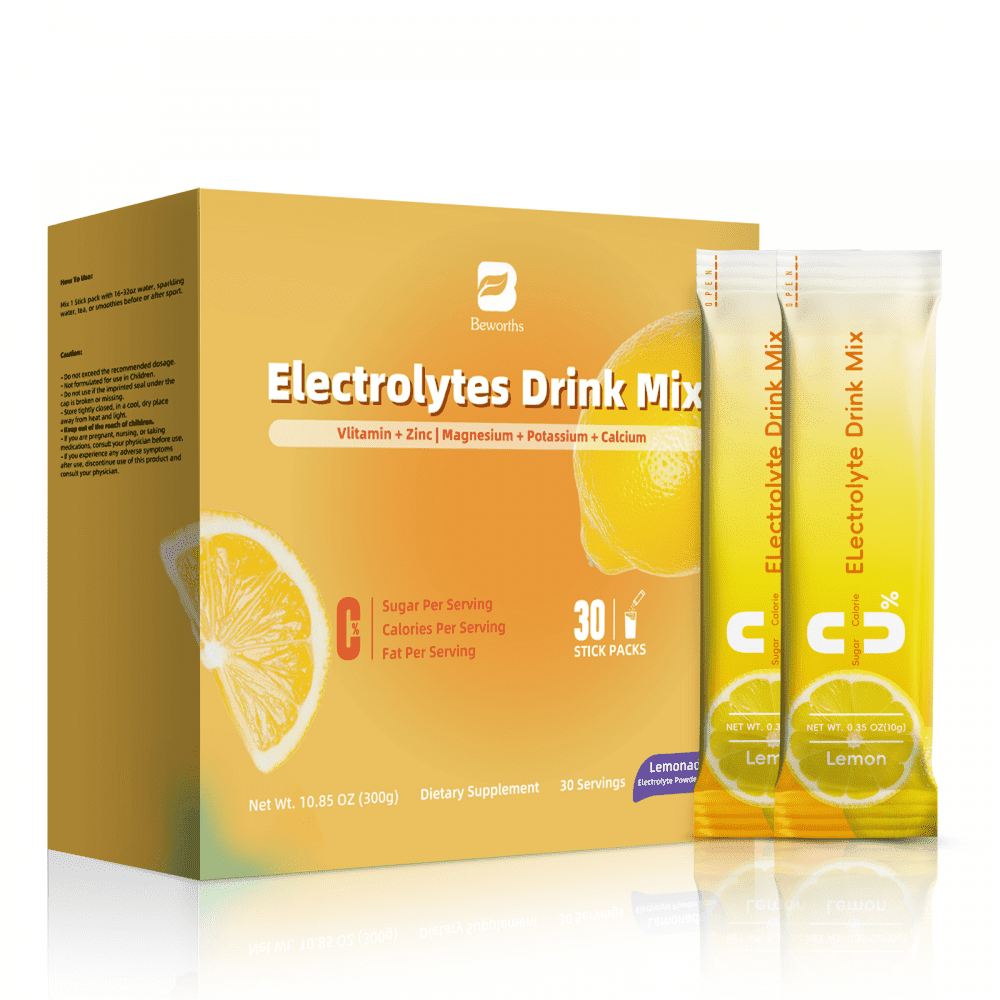 Electrolytes Powder Packets, 30 Sticks Hydration Packets Sugar Free ...
