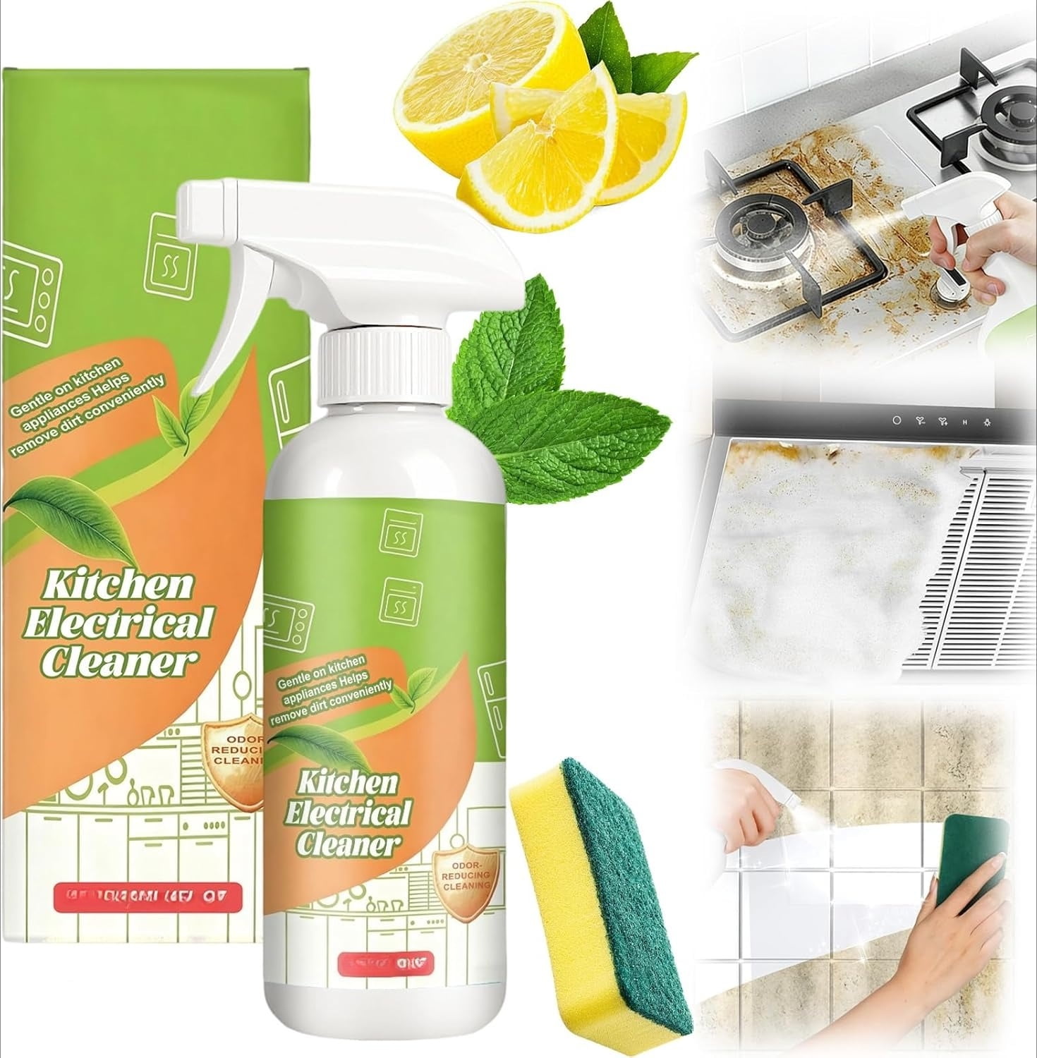 Electrolyzed Ion Kitchen Cleaner Spray, 300ml Multi-Purpose Natural ...