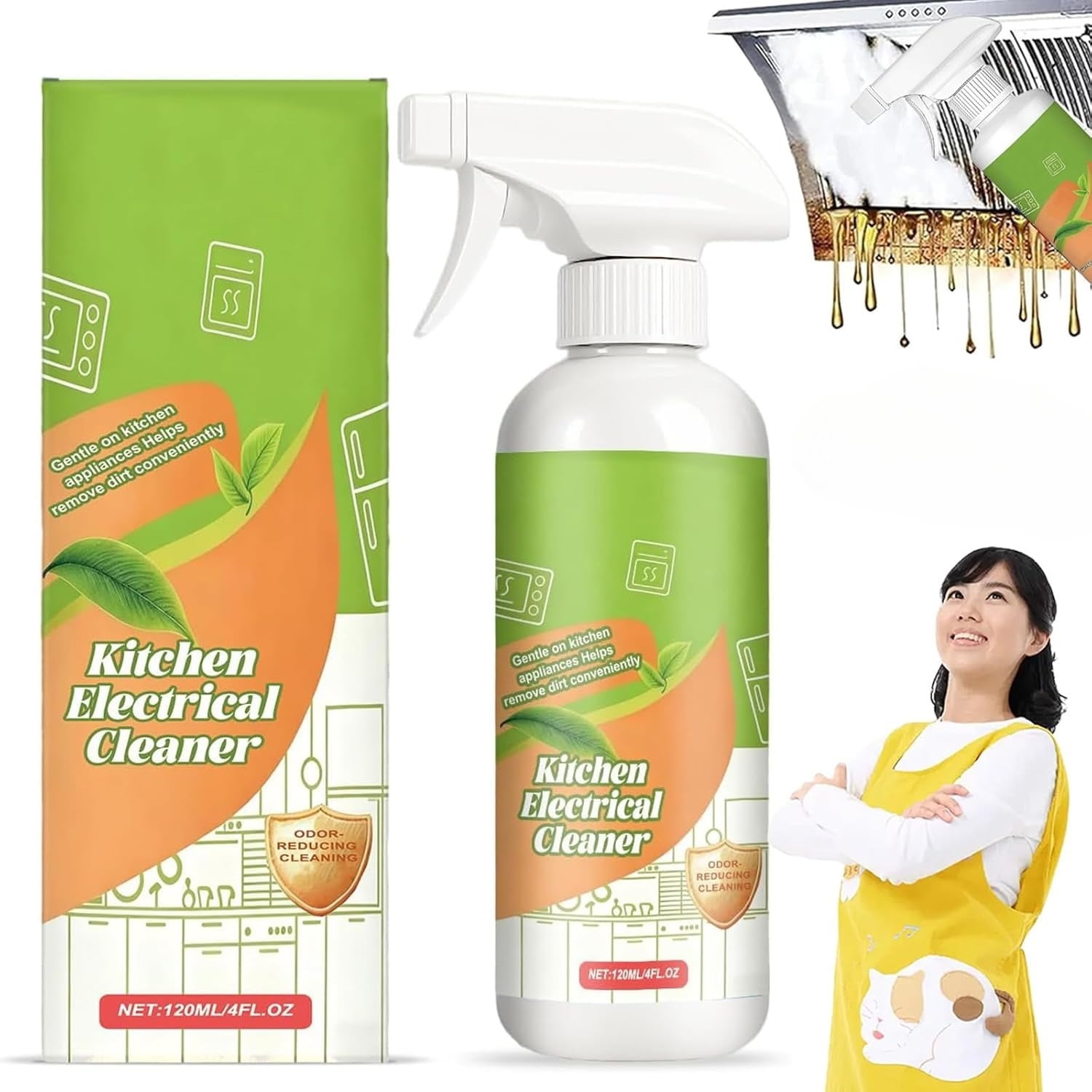 Electrolyzed Ion Kitchen Cleaner Spray, 300ml Multi-purpose Household ...