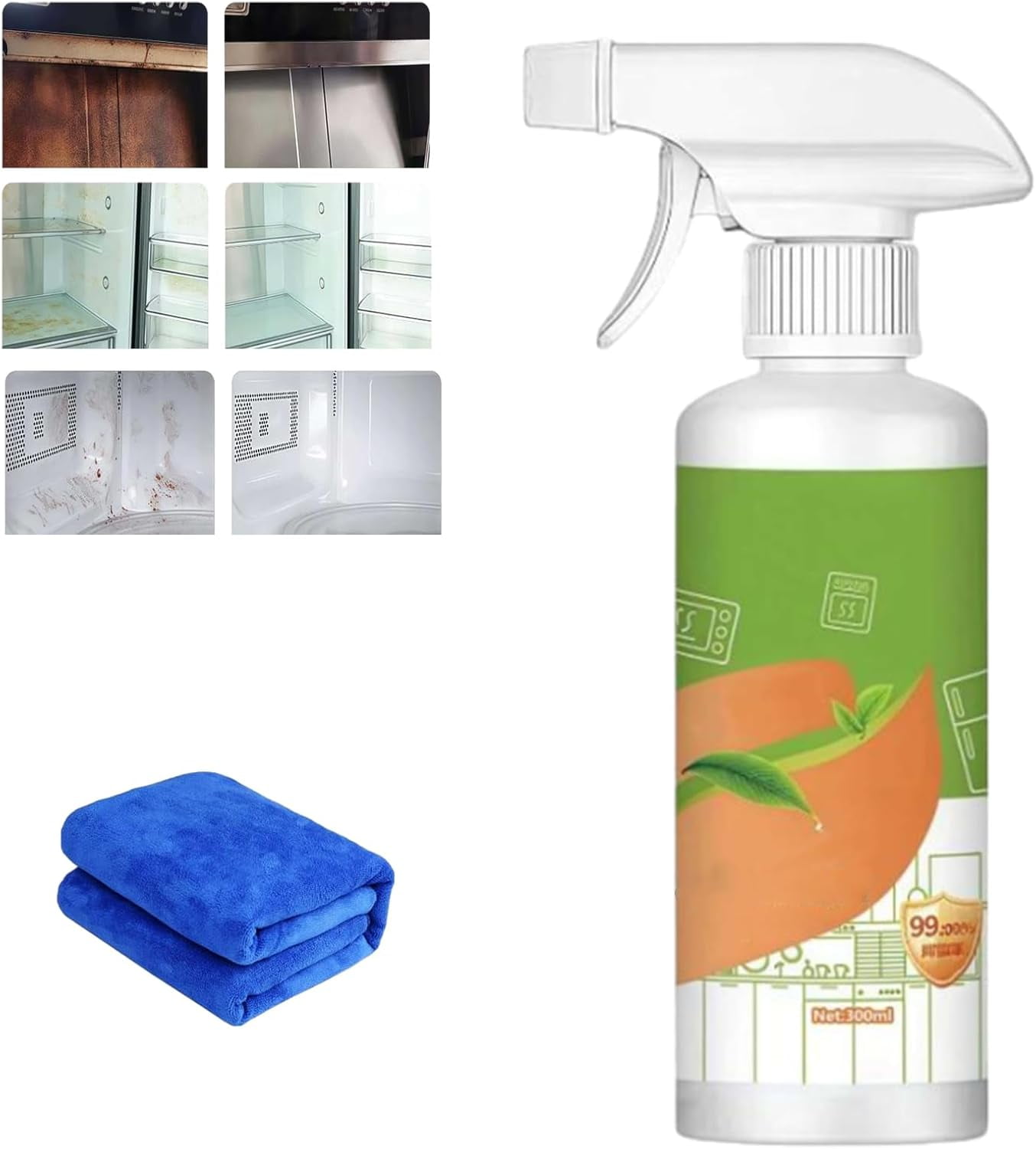 Electrolyzed Ion Kitchen Cleaner Spray, Multi-Purpose Degreaser for ...