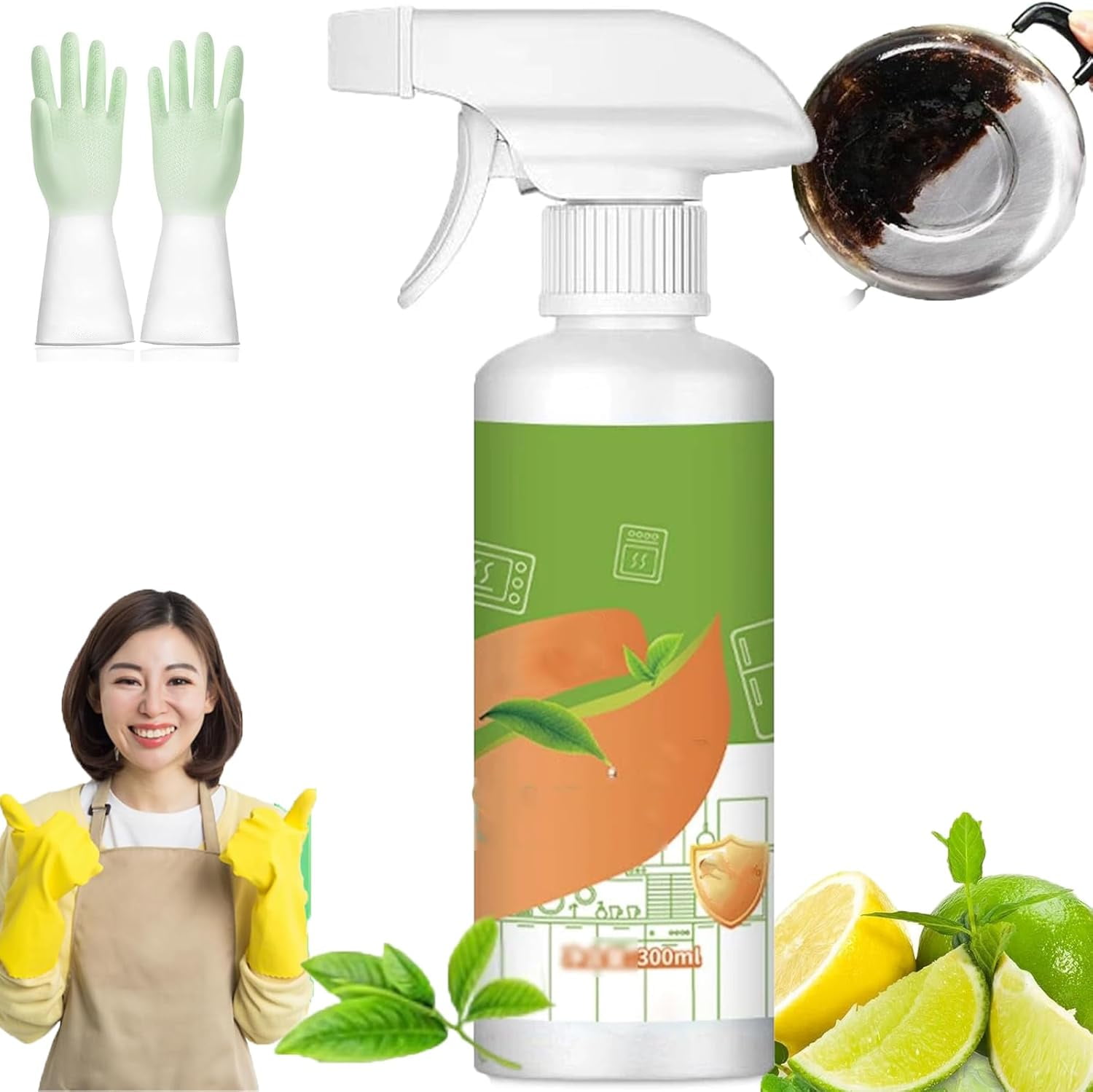 Electrolyzed Ion Kitchen Cleaner Spray,Multifunctional Powerful Kitchen ...