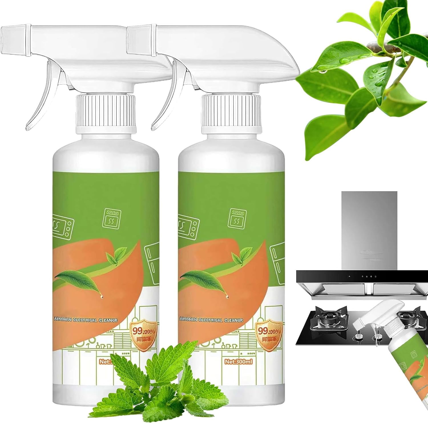 Electrolyzed Ion Kitchen Cleaner Spray, Natural Enzyme Formula All ...