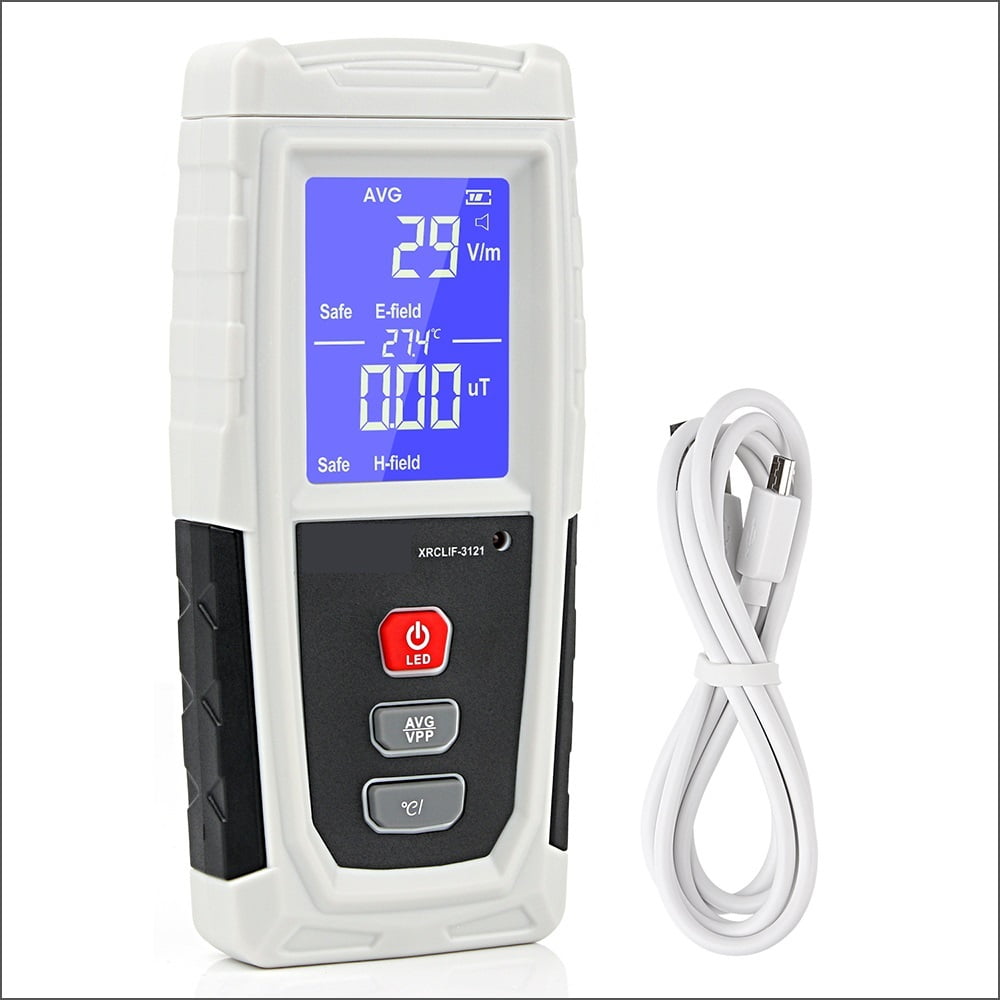Electromagnetic Field Radiation Detector Tester Emf Meter Rechargeable ...