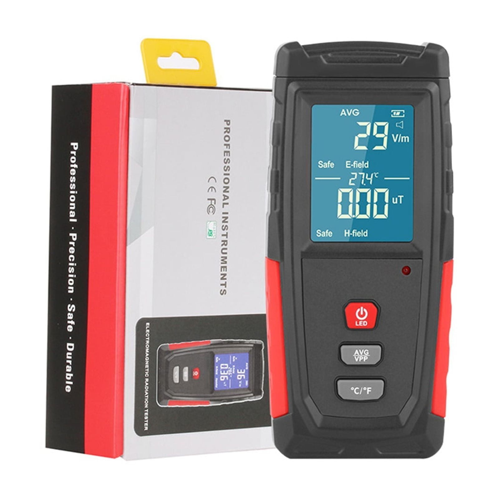 Electromagnetic Field Radiation Detector Tester Emf Meter Rechargeable ...