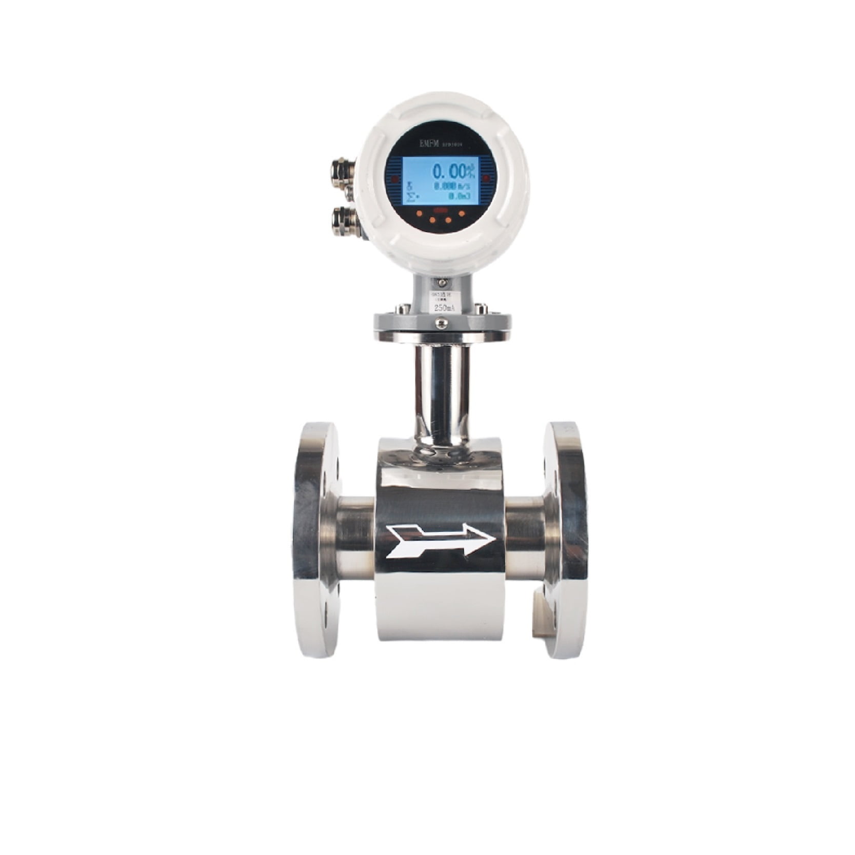 Electromagnetic Flow Meter Stainless Steel Sanitary RS485 4-20mA Food Grade Liquid Water ...