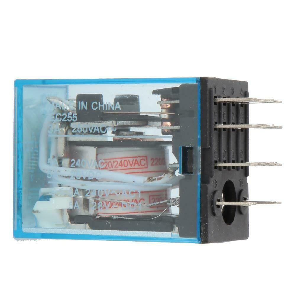 Electromagnetic Intermediate Relay My4N-J My4N My4 220V 14 Pin 220Vac Coil 1Pc 4No + 4Nc 5A Coil ...