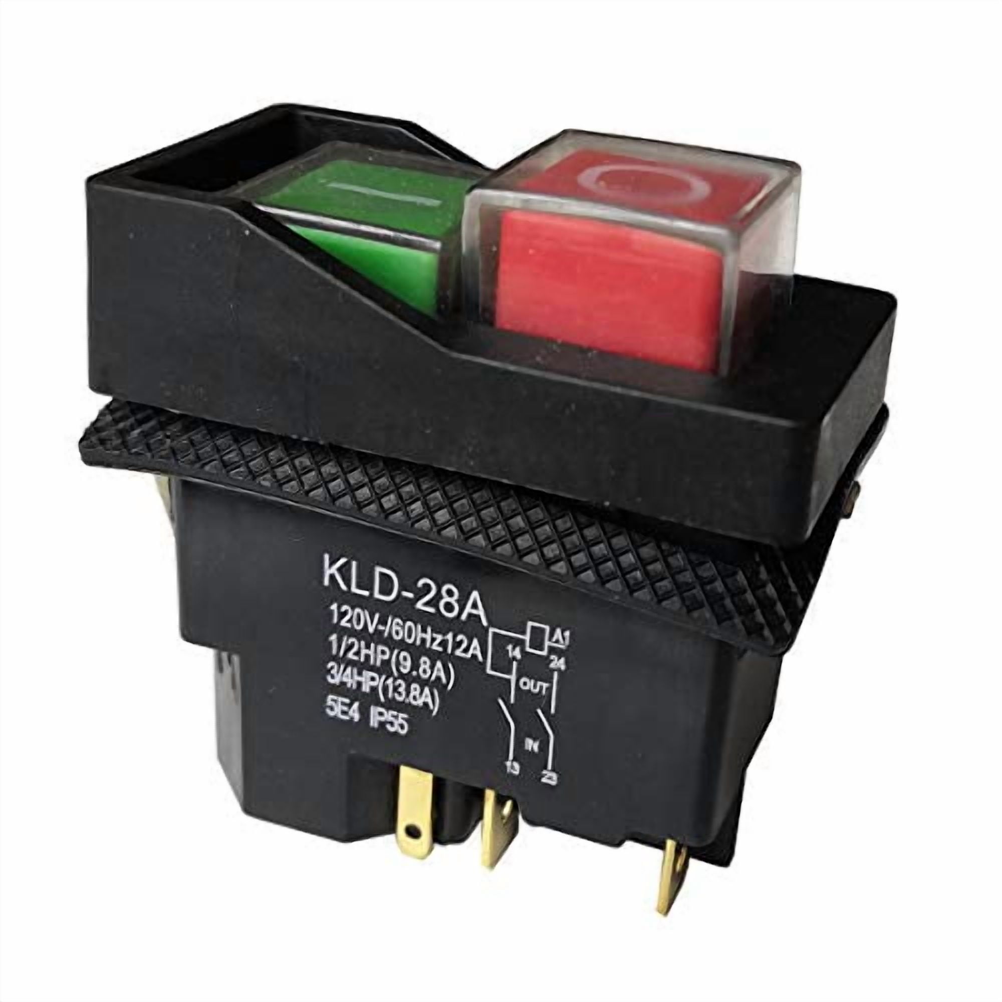 Electromagnetic Pushbutton Switches 120V 5Pins KLD-28A Waterproof Push ...