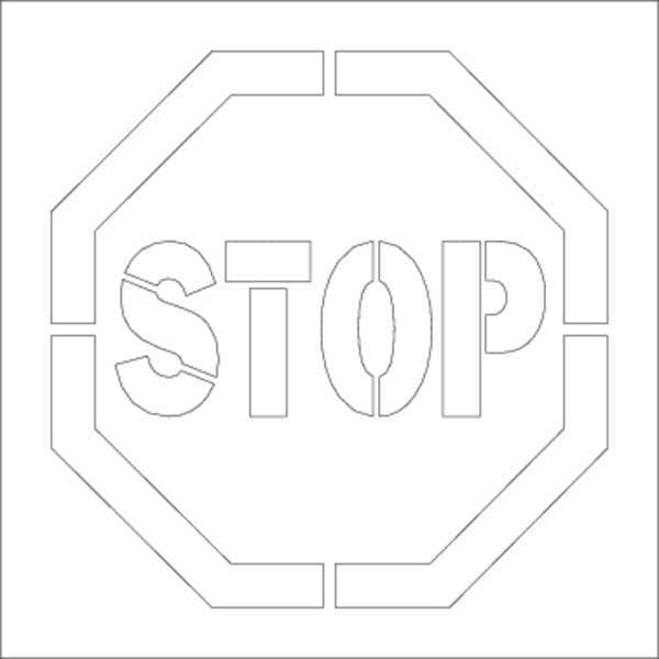 Electromark Floor Stencils,Stop,Polyethylene Y605020 - Walmart.com