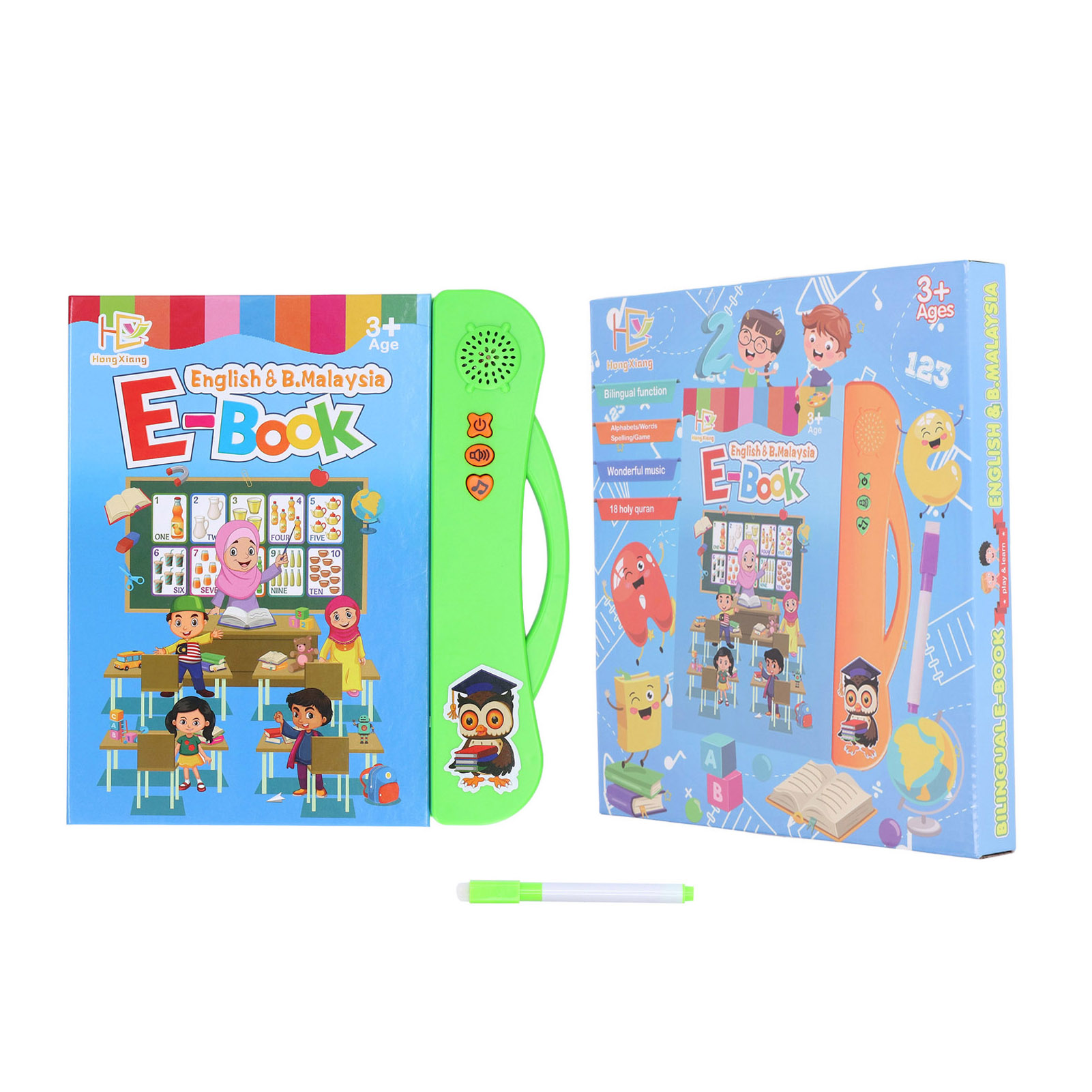 Electronic ABC Sound Book English Malay Language Animal Fruit Learning ...