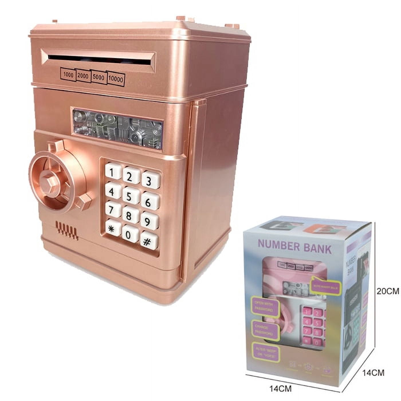 Electronic ATM Password Cash Coin Can Auto Scroll Paper Money Saving ...