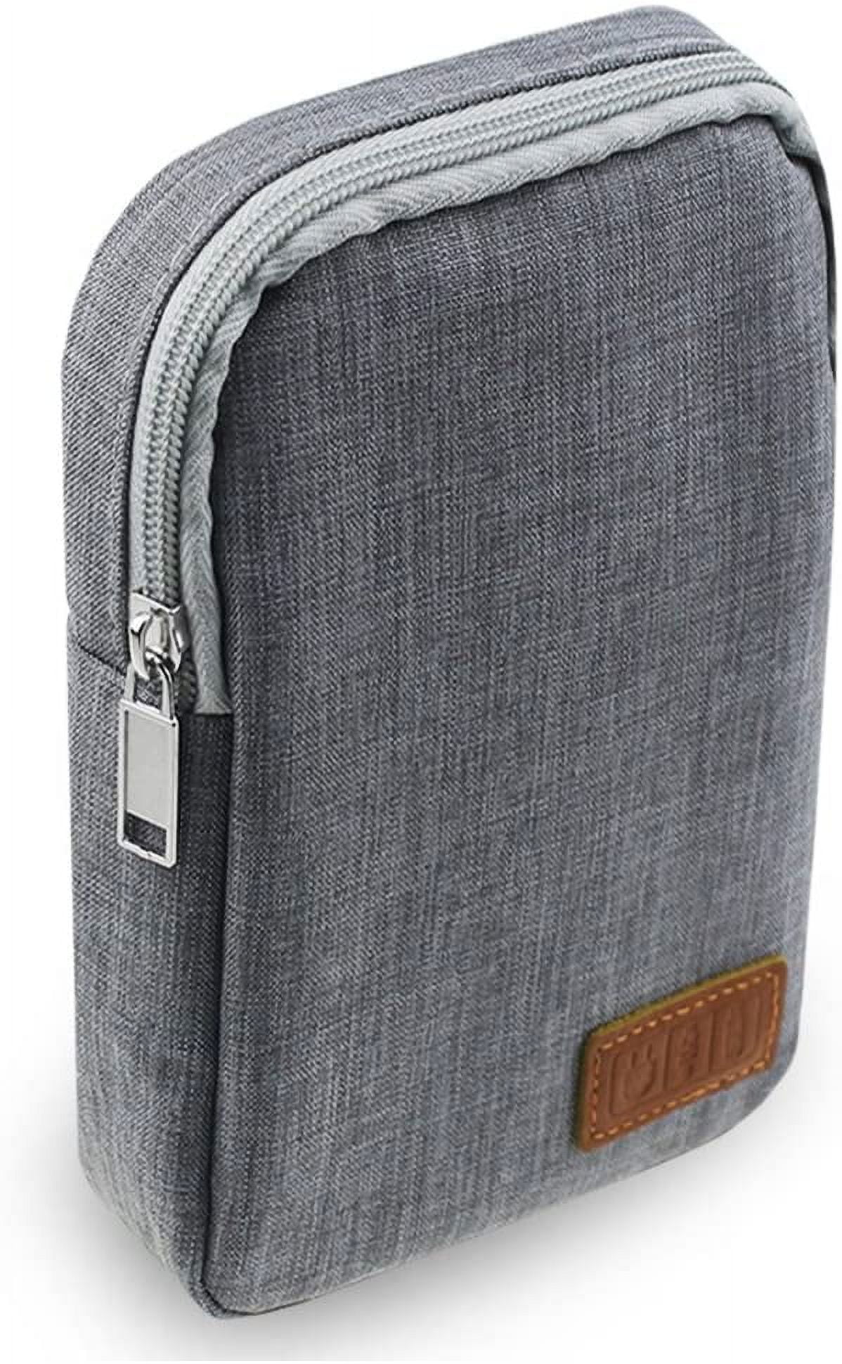 Electronic Accessories Bag,Digital Gadget Organizer Case,Gray Nylon ...