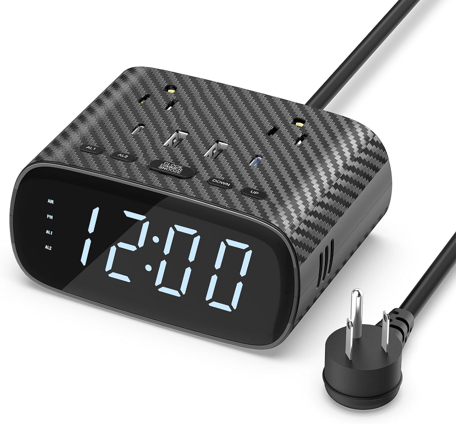 Electronic Alarm Clock Charging Station PD 30W USB C,Dual Alarm Clock ...