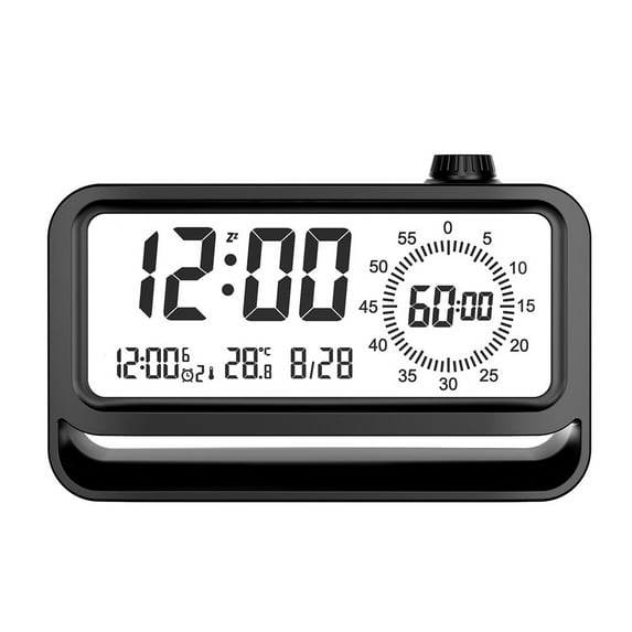 Electronic Alarm Clock Featuring Lcd Display And Visual Timer ...