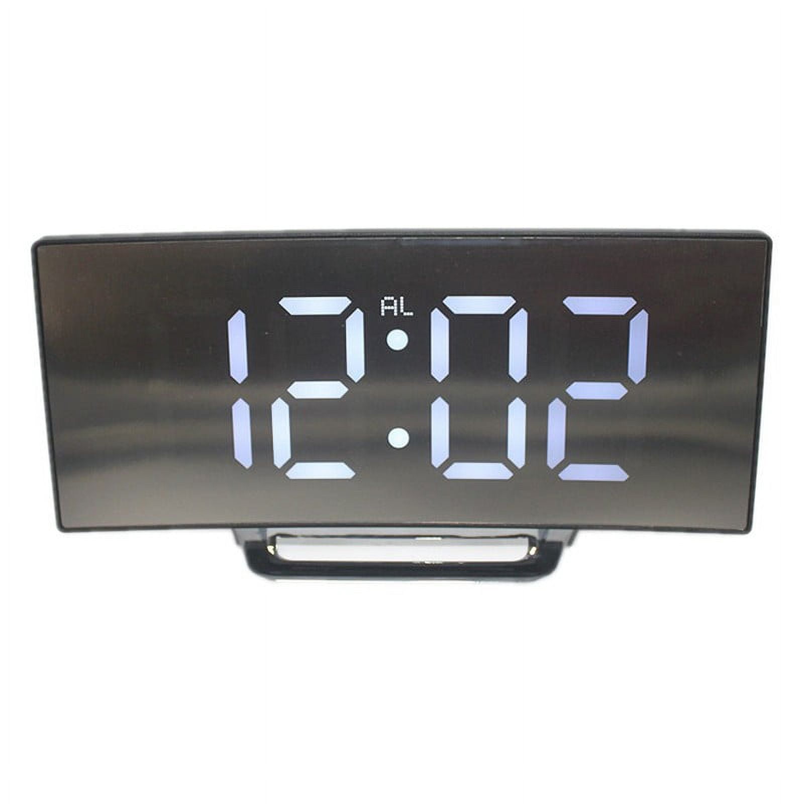 Electronic Alarm Clock Noiseless Design Digital LED Large Display ...