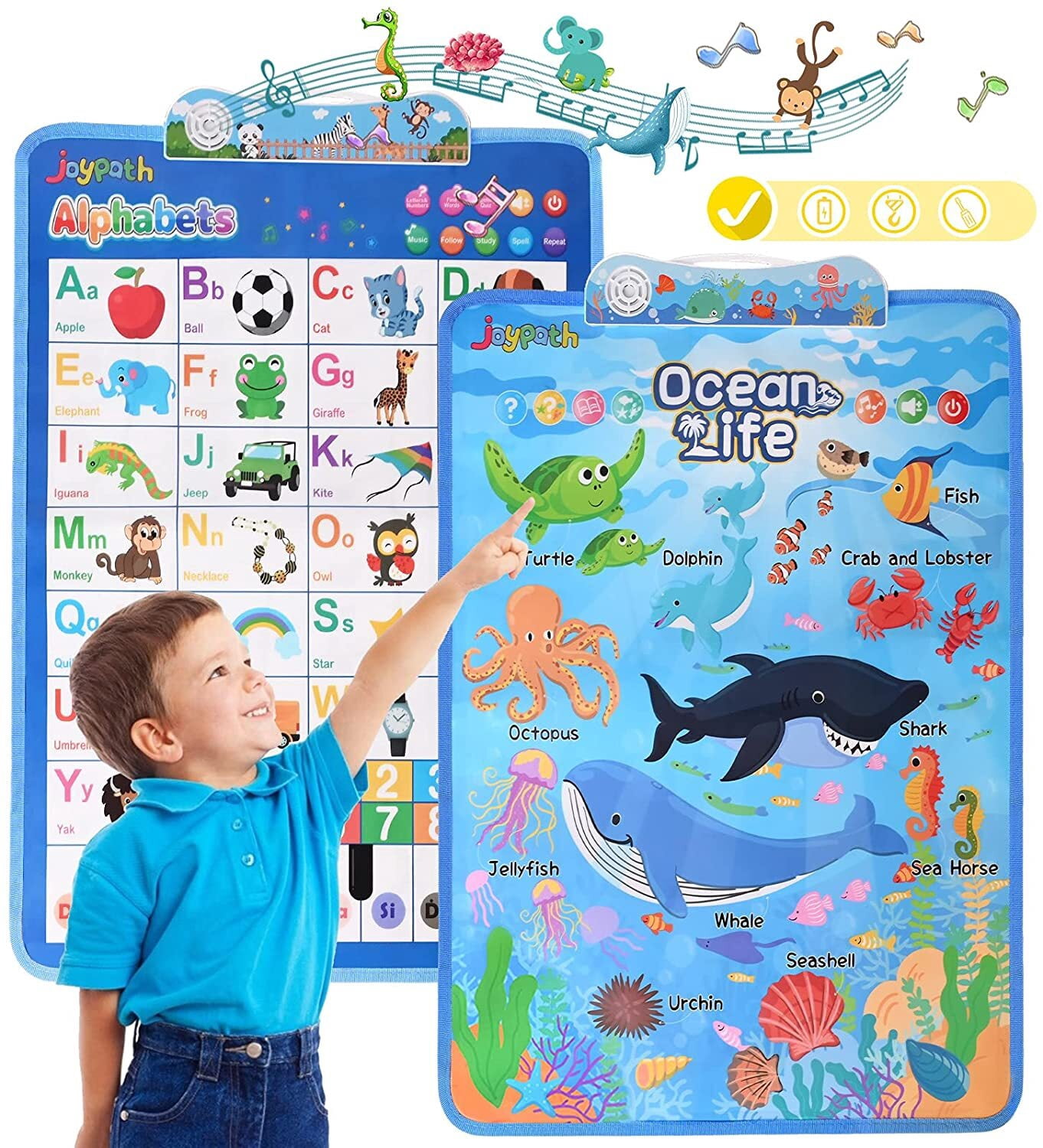 Electronic Alphabet Ocean Life Wall Chart, Talking ABC Sea Animal ...