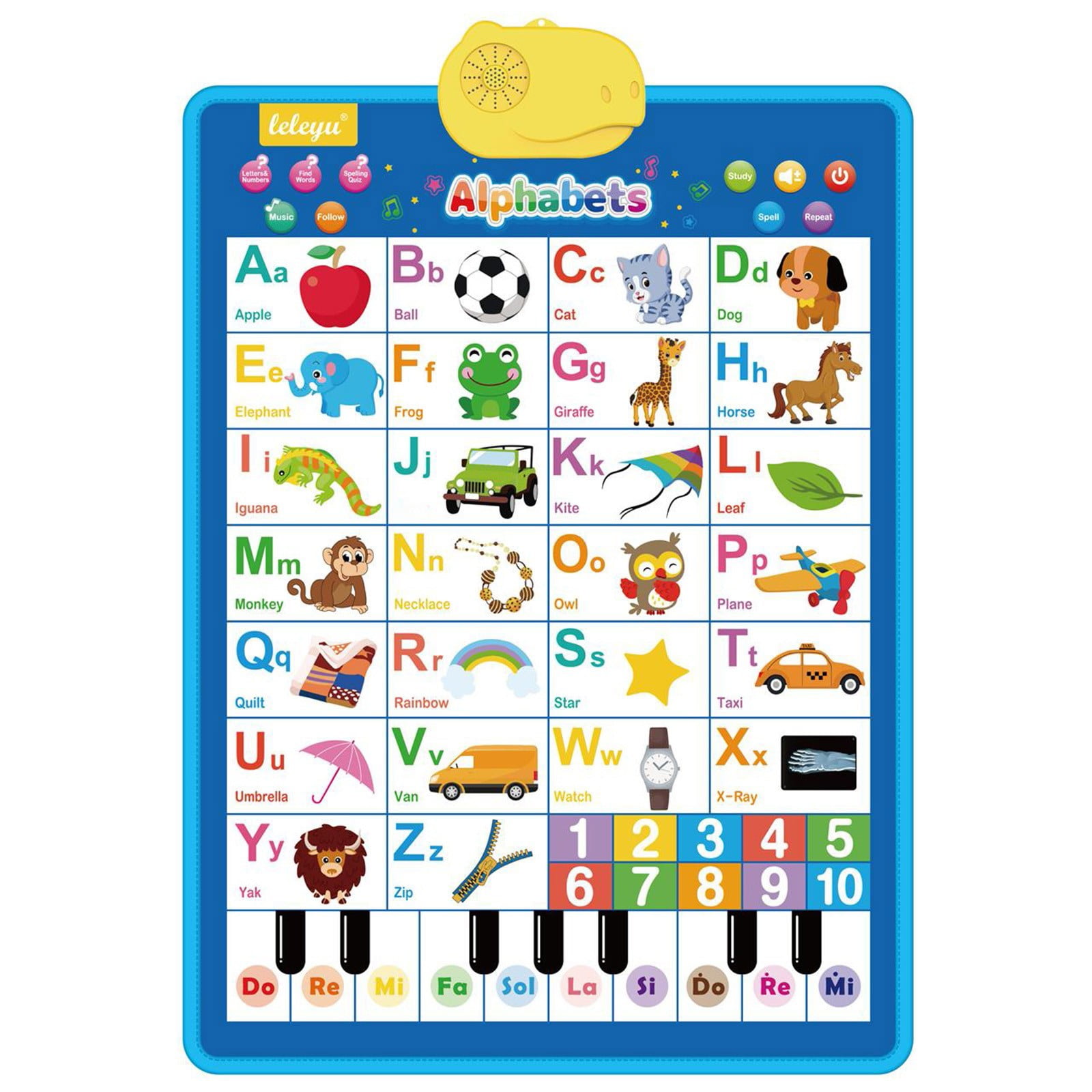 Electronic Alphabet Wall Chart Interactive Learning Toy For Kids Abc ...