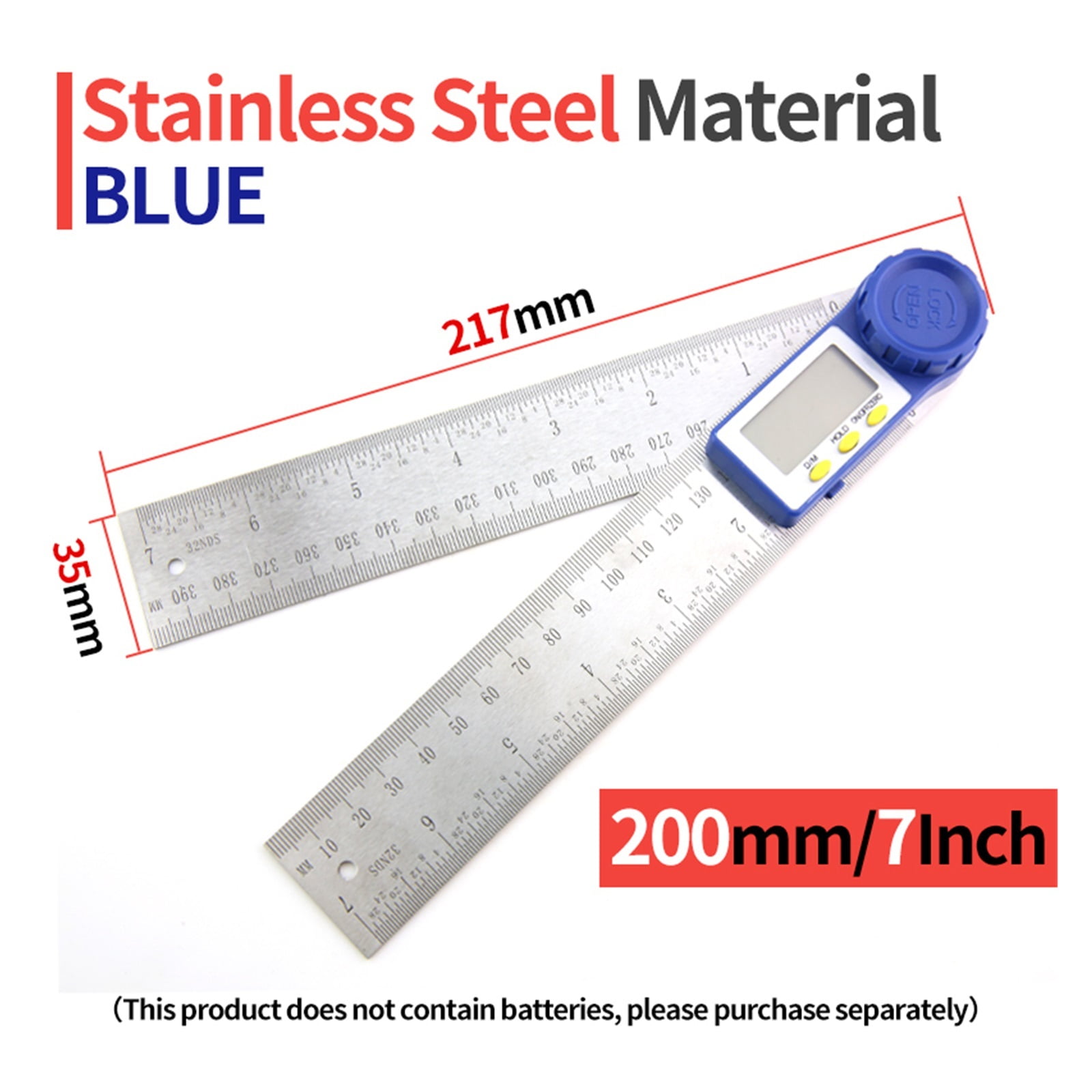 Electronic Angle Meter 360 Degree Protractor Digital Goniometer ...