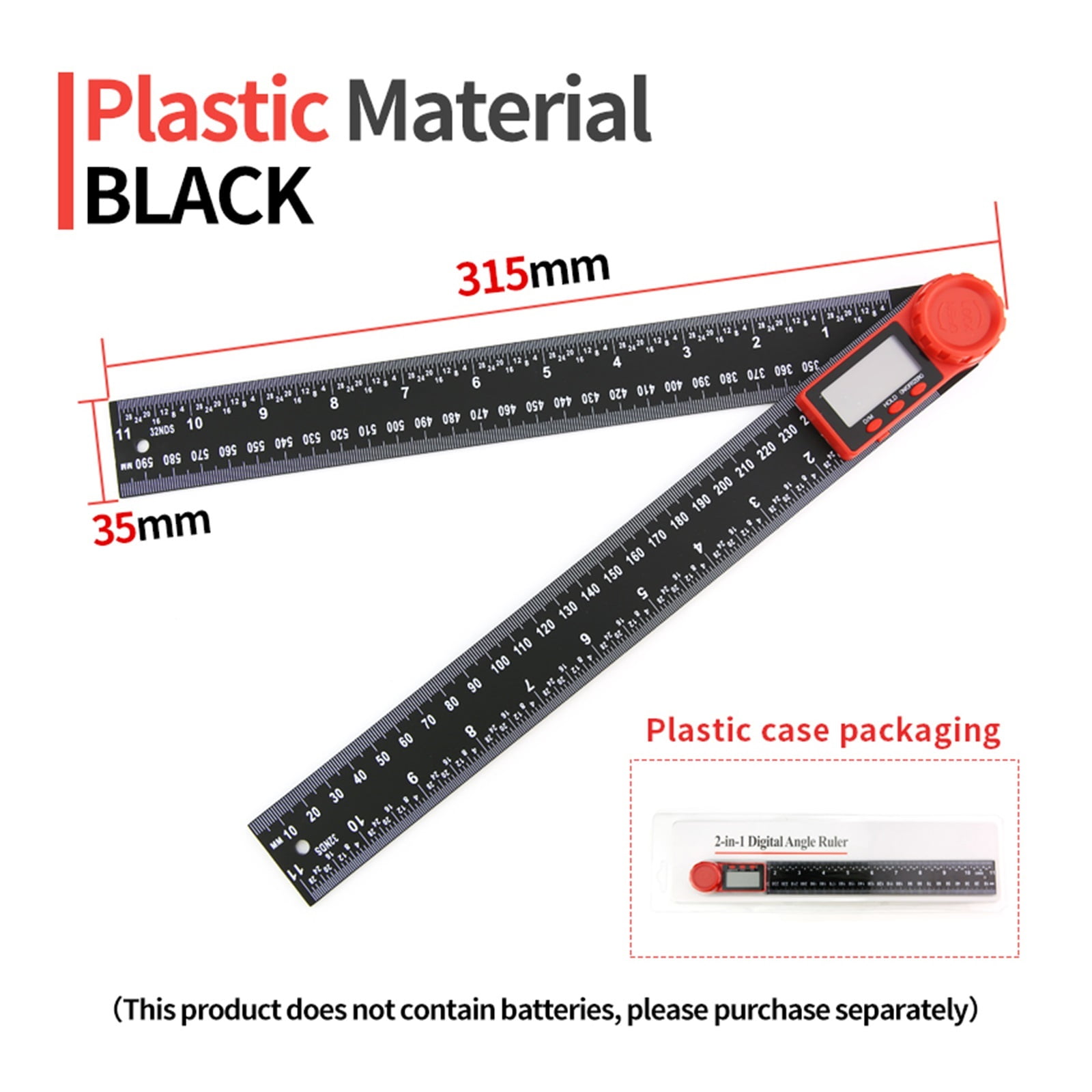 Electronic Angle Meter 360 Degree Protractor Digital Goniometer ...