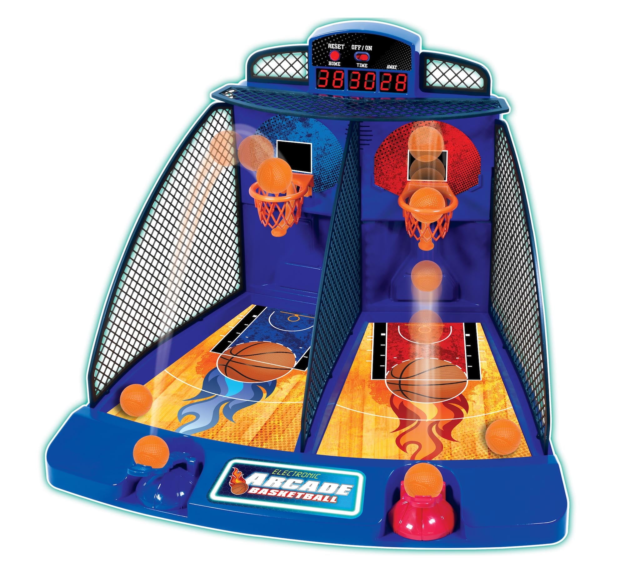Mini Electronic Arcade Basketball: Indoor Hoop Game with Shot ...