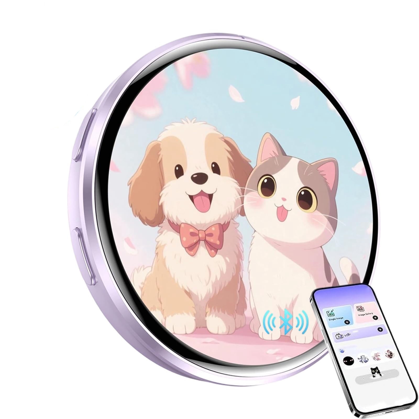 Electronic Badge Digital Display Pin, 1.7'' Screen, Customizable Photo ...
