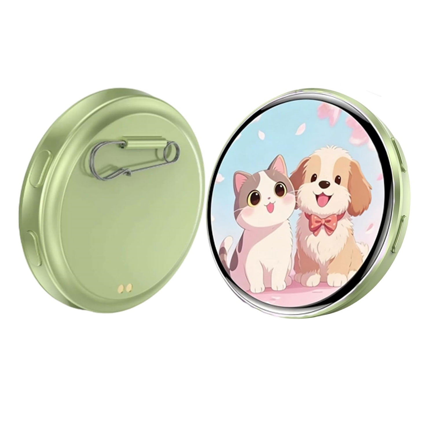 Electronic Badge Digital Display Pin, 1.8'' HD Touch Screen Bluetooth ...