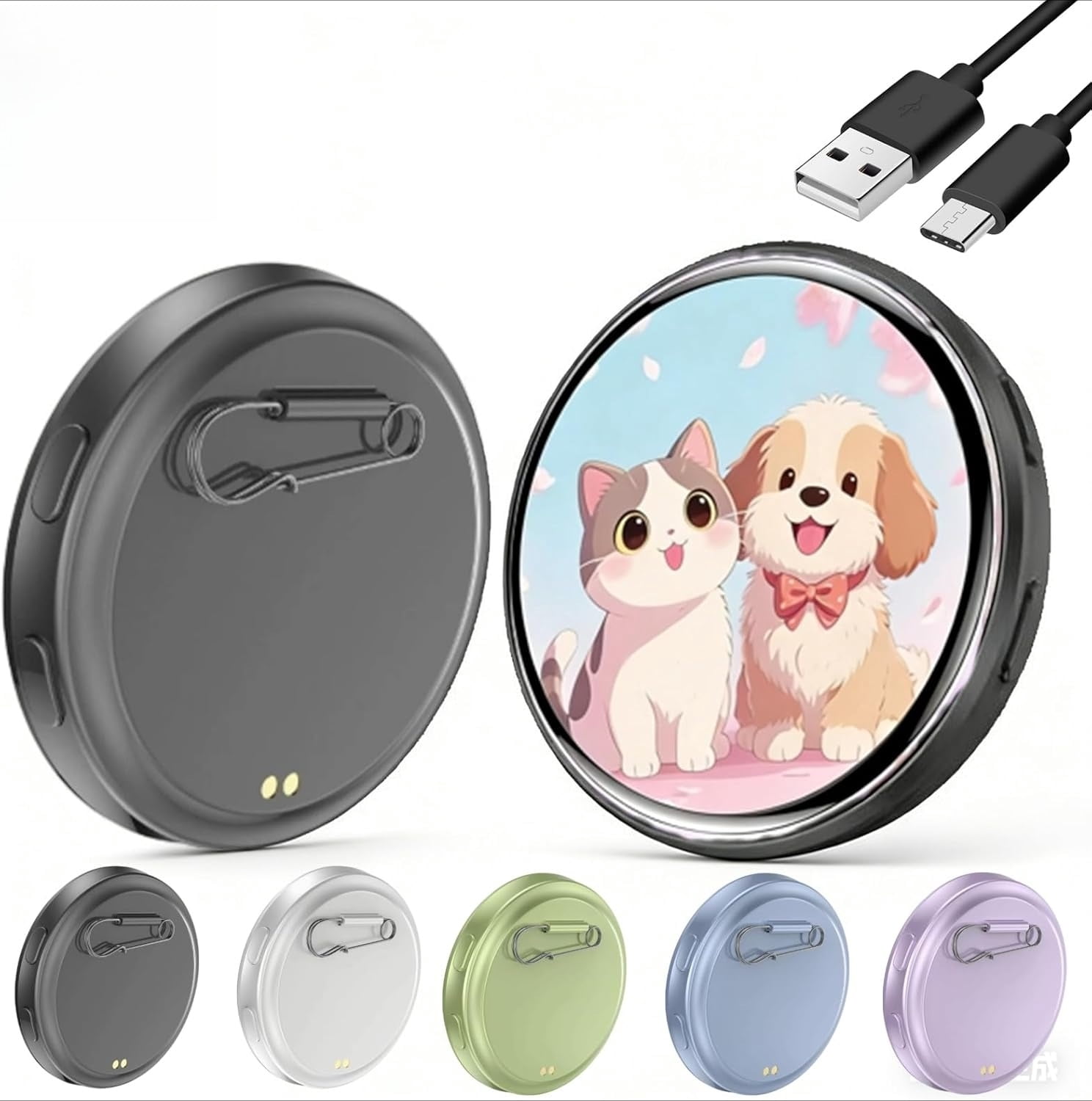 Electronic Badge Digital Display Pin, 1.8'' Ips Touch Screen, Custom ...