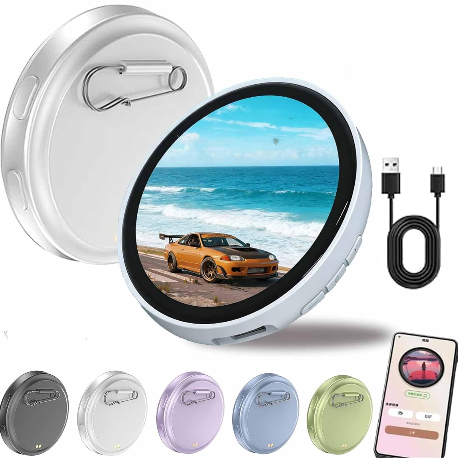 Electronic Badge Digital Display Pin Ips Pixel Digitals Badges with HD ...