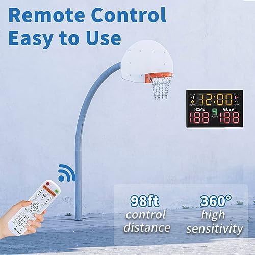 Electronic Basketball Scoreboard with Buzzer, Digital Scoreboard with ...