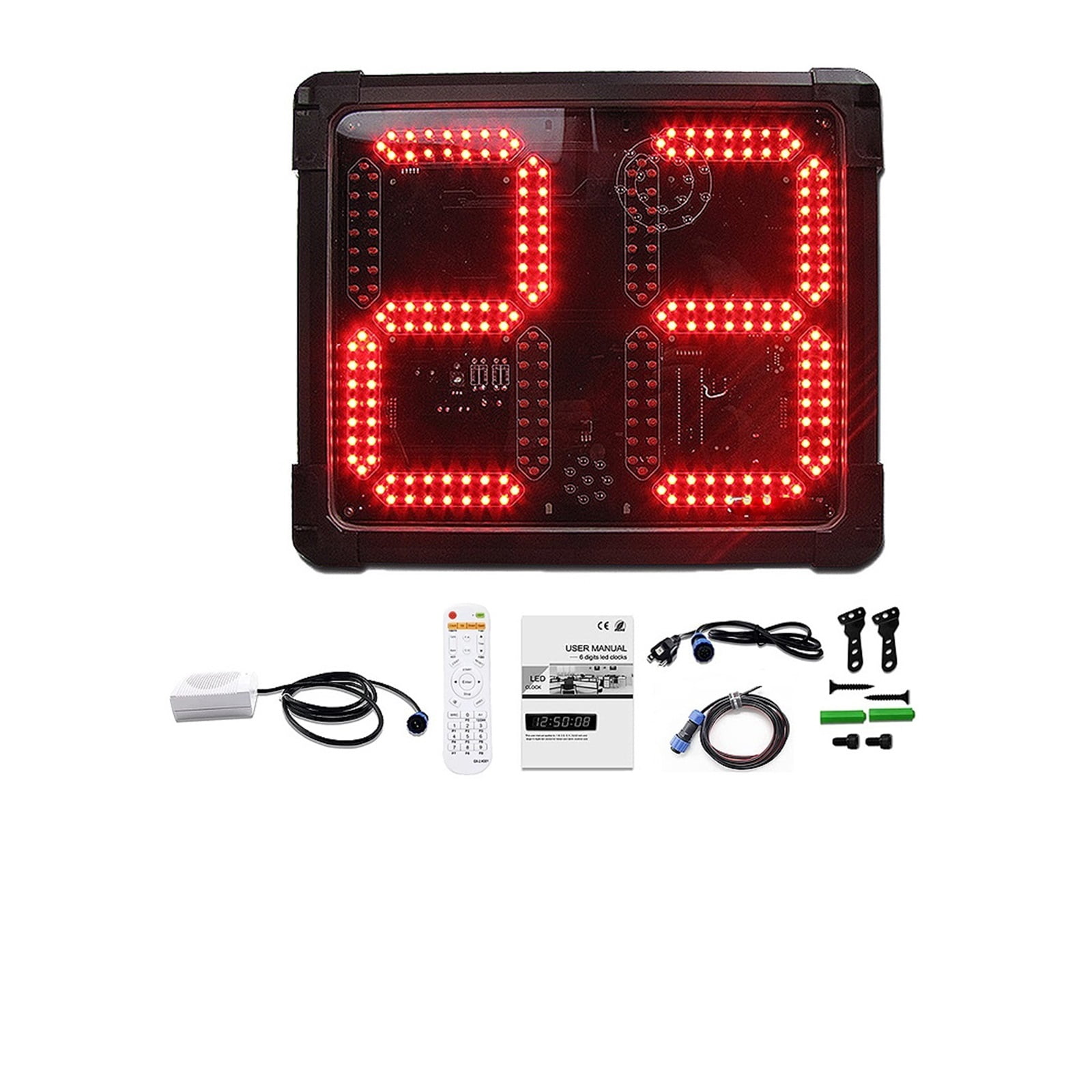 Electronic Basketball Scoreboard Red Led Aluminum Alloy Waterpolo 30 ...