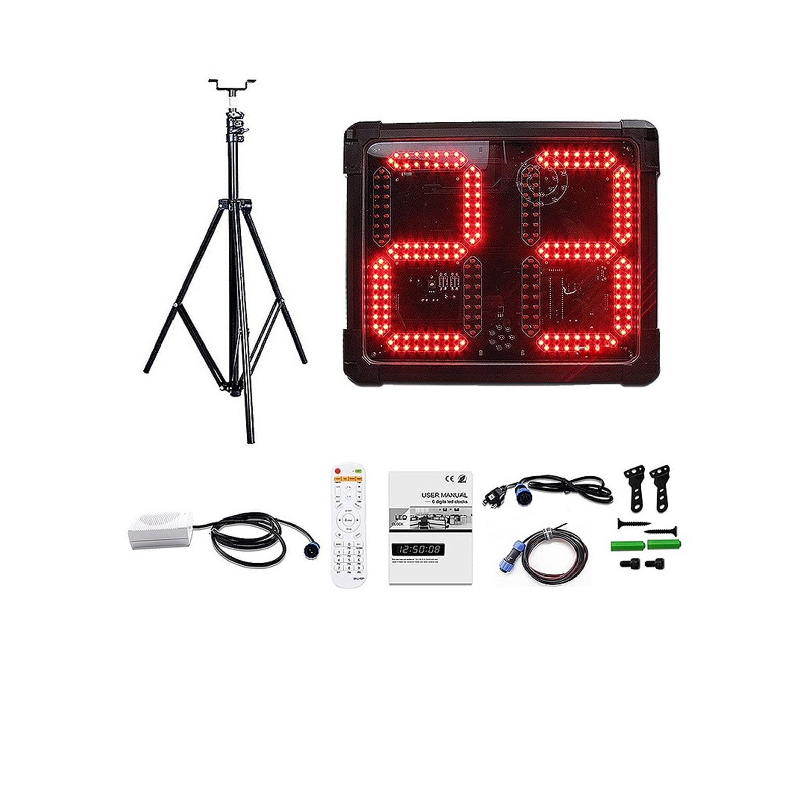 Electronic Basketball Scoreboard Red Led Aluminum Alloy Waterpolo 30 ...