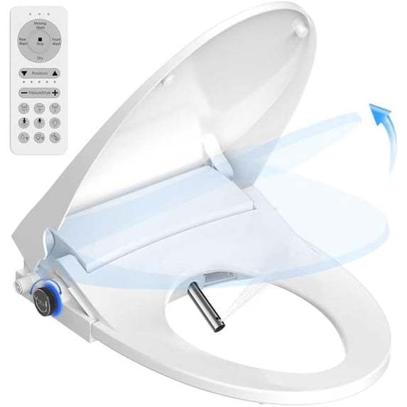 Electronic Bidet Toilet Seat Elongated Smart Heated Toilet Seat ...