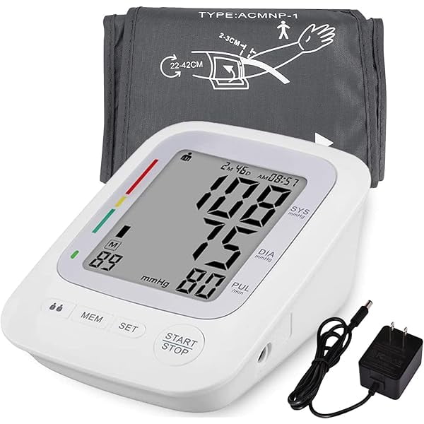 Electronic Blood Pressure Monitor, Upper Arm Automatic Digital BP ...