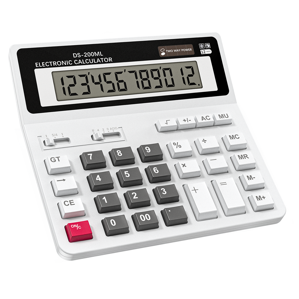 Casio DM-1200BM Desktop Calculator, 12-Digit Extra Large Display, Gray ...